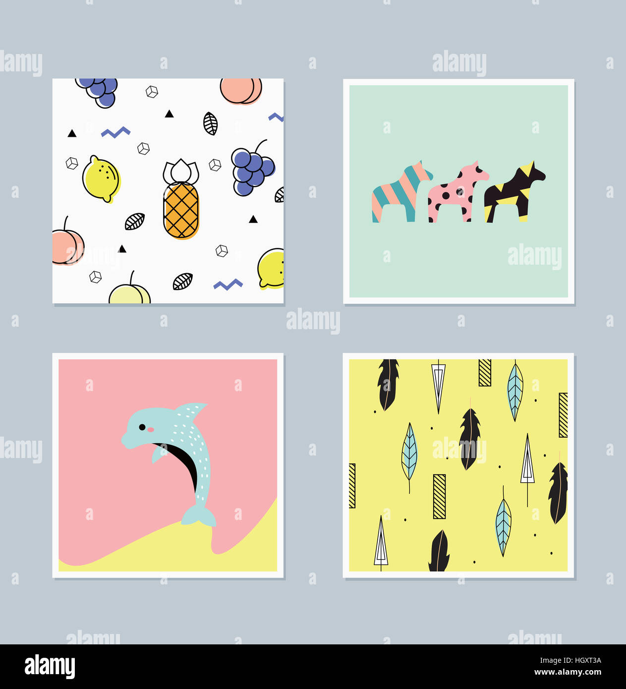 Various patterns for cards Stock Photo - Alamy