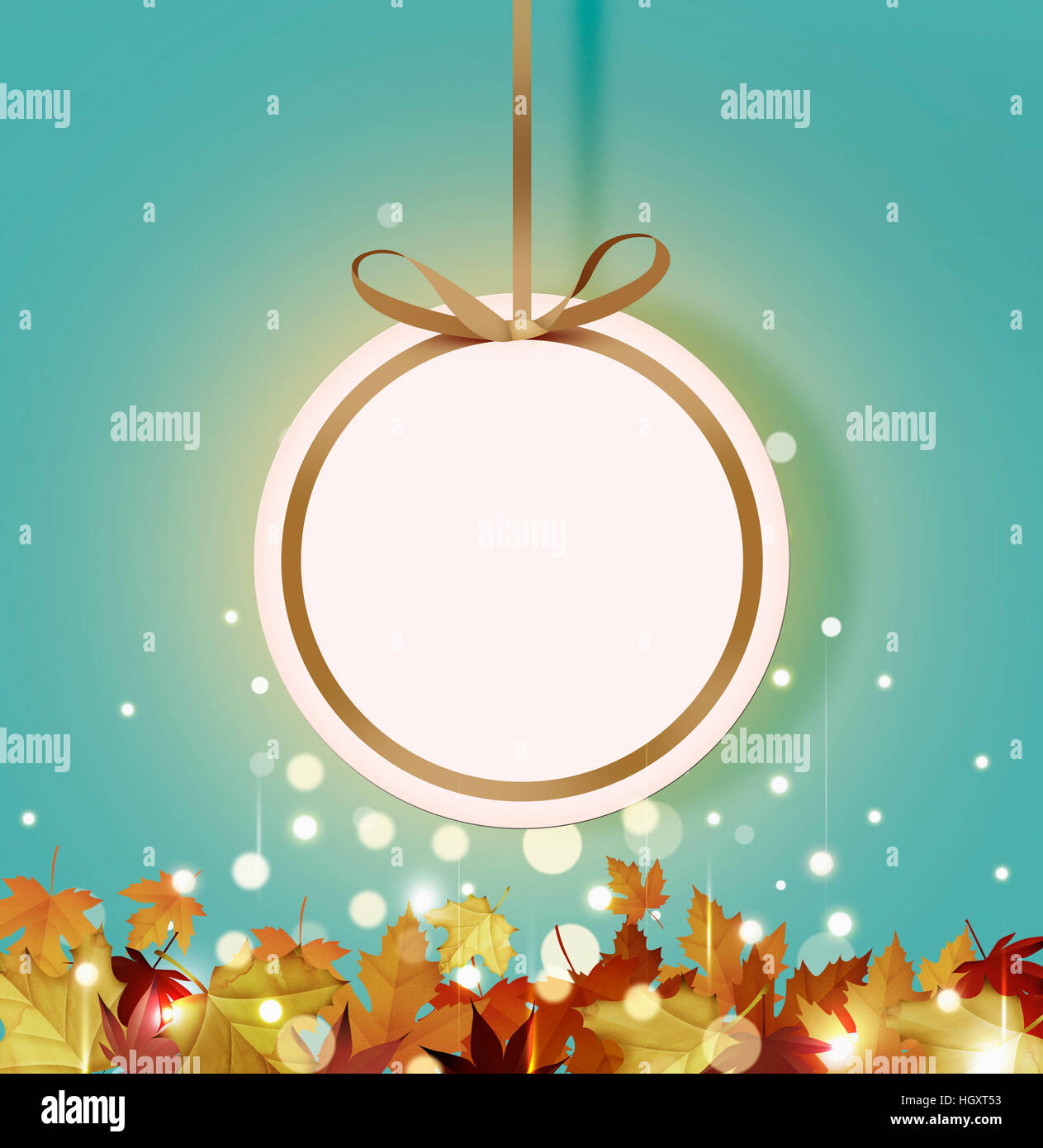 Frame with autumn leaves Stock Photo - Alamy