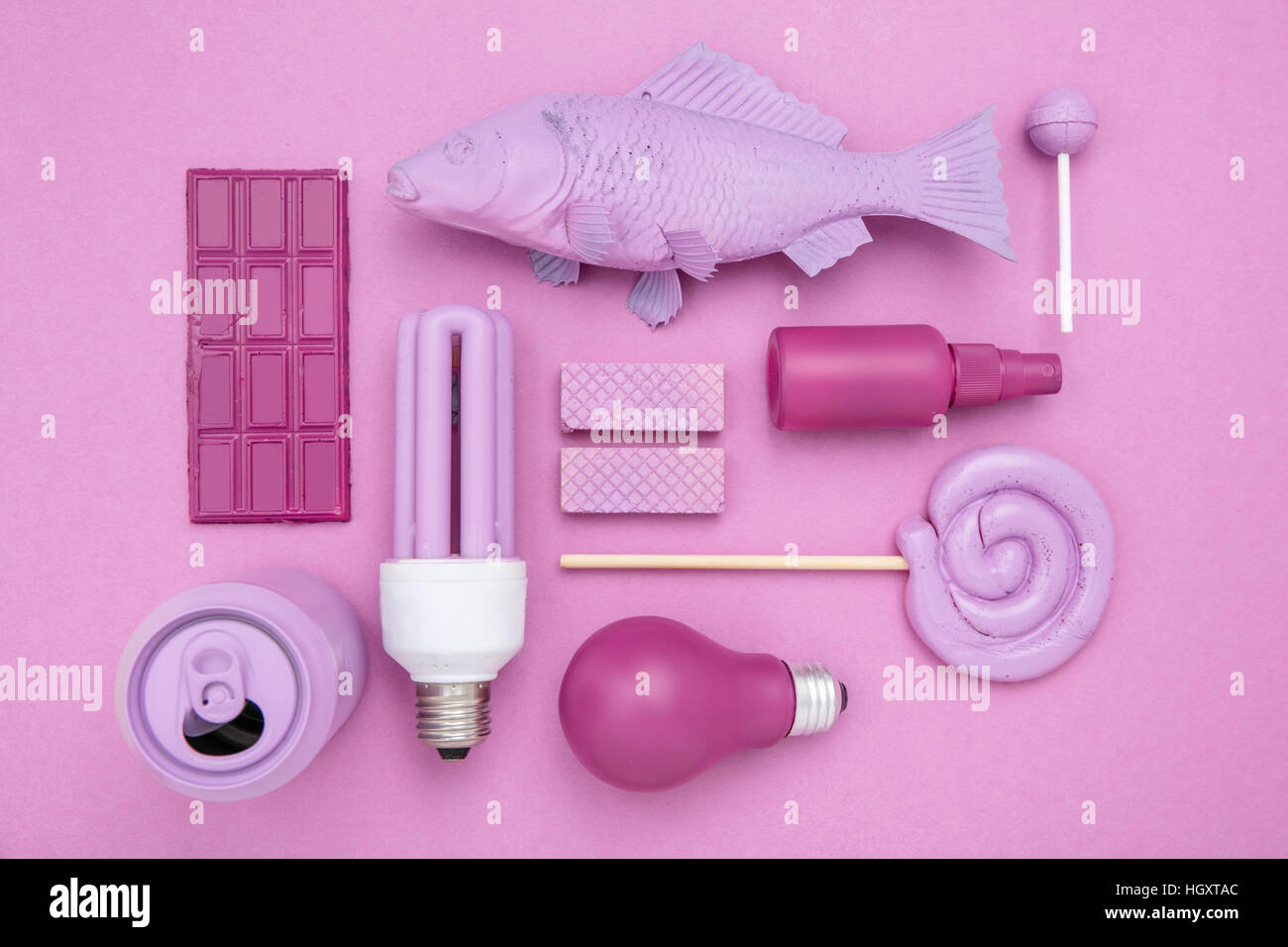 Various objects in purple Stock Photo - Alamy