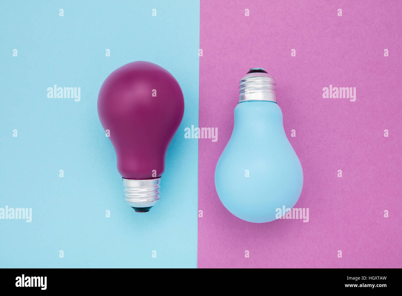 Light bulbs purple and blue Stock Photo - Alamy
