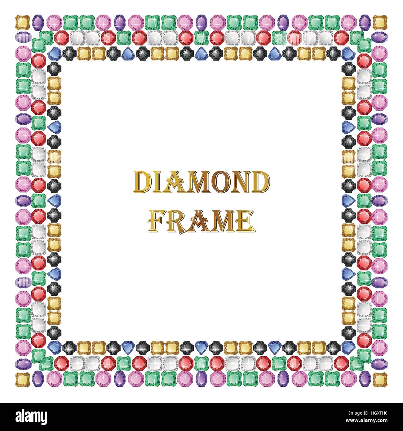Frame isolated square jewels hi-res stock photography and images - Alamy
