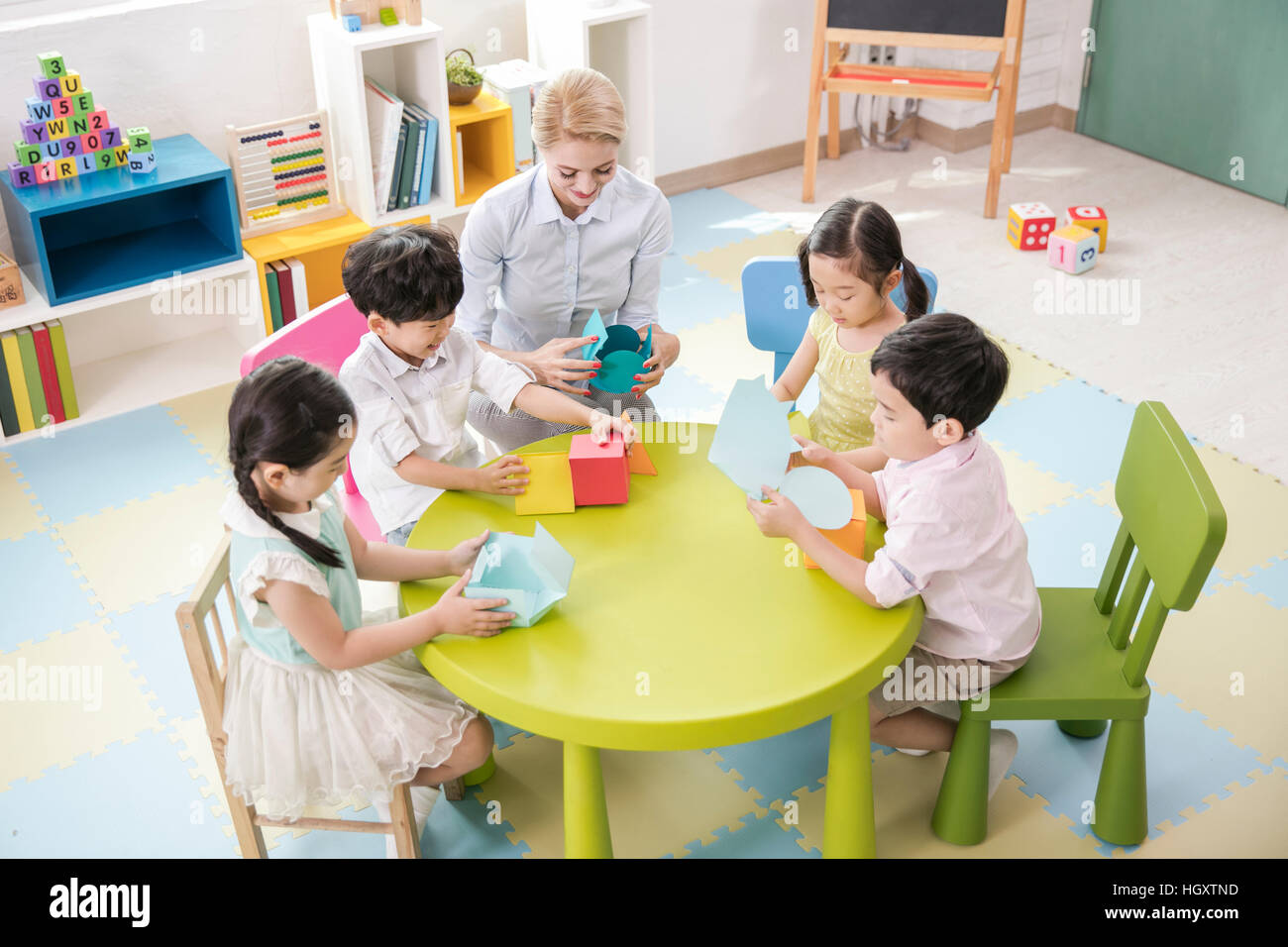 Class at school Stock Photo - Alamy