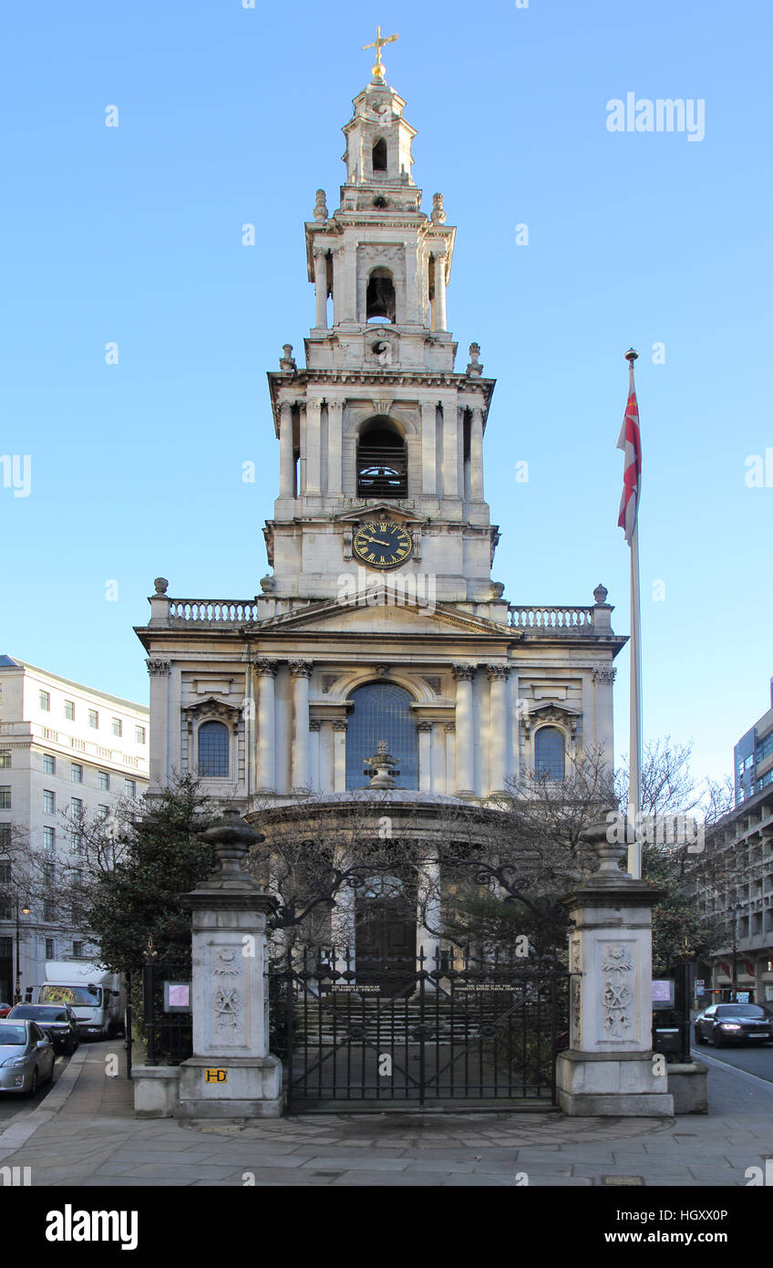 st mary le strand church london Stock Photo - Alamy