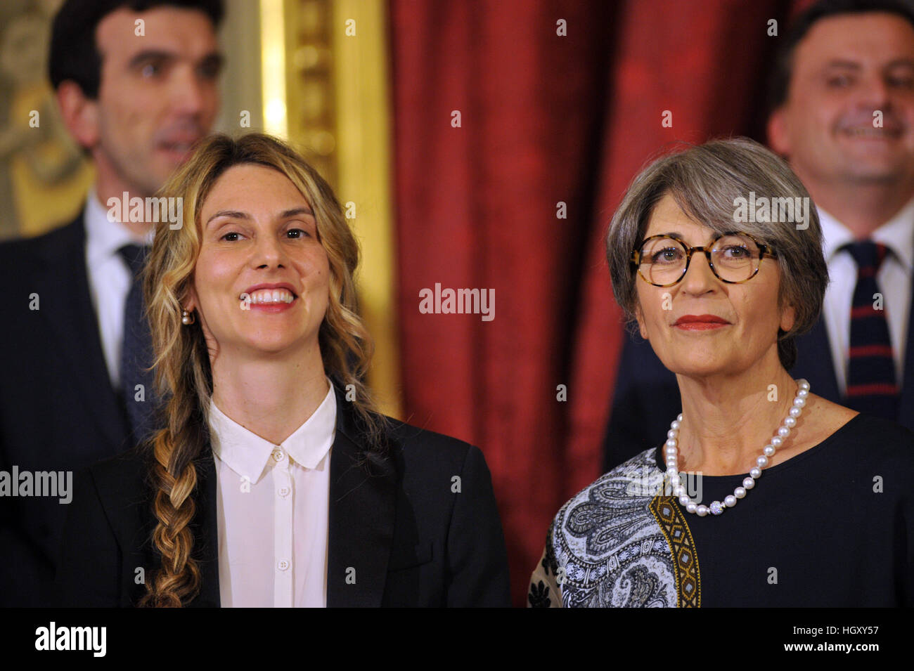 State Secretary to the Prime Minister Maria Elena Boschi and Anna ...