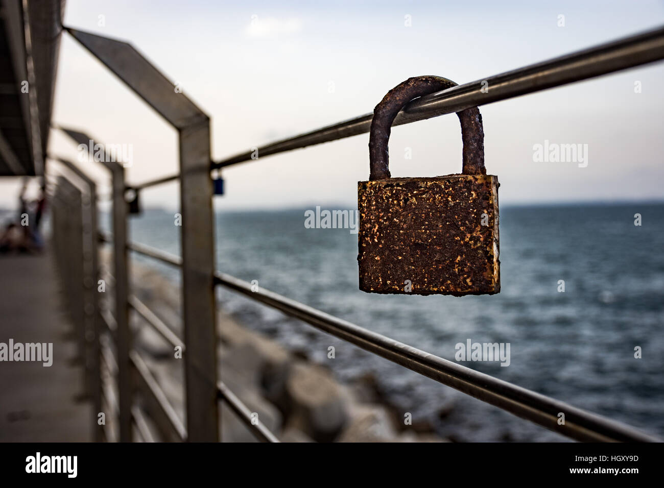 Rusty Old Lock Symbolizing love, unity and safety Stock Photo - Alamy