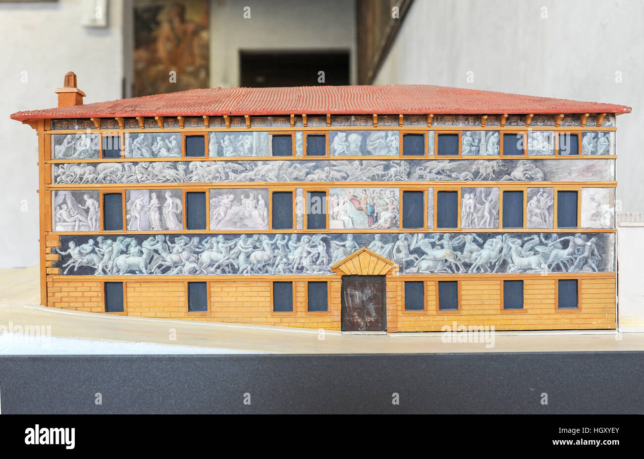 Model of a painted house at Verona on Italy Stock Photo - Alamy