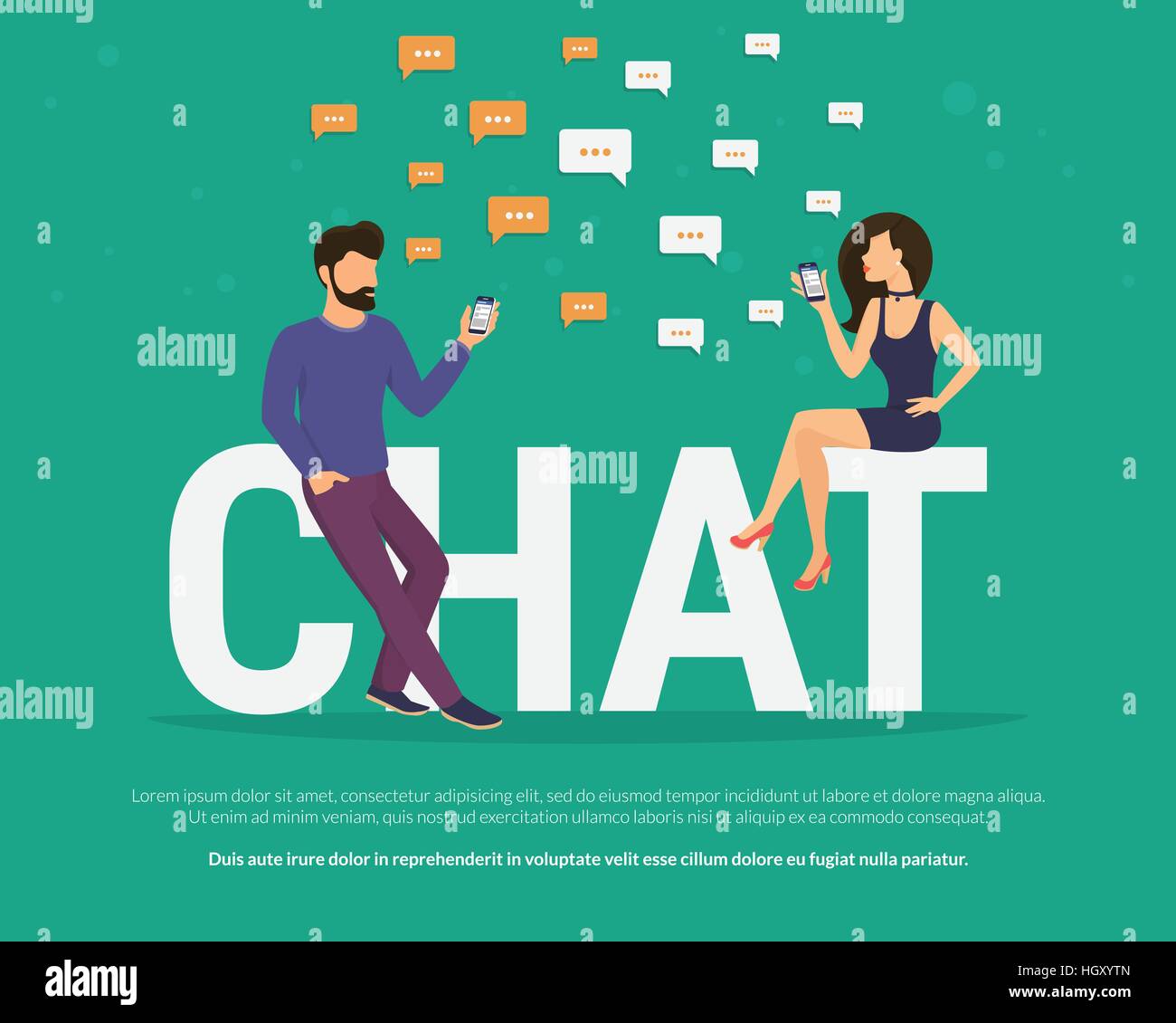 Chat concept illustration Stock Vector Image & Art - Alamy