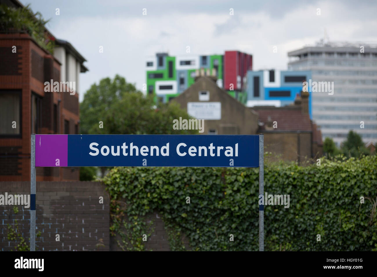 Southend central station sign hi-res stock photography and images - Alamy