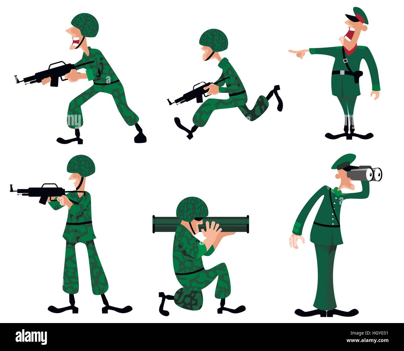 Vector illustration of a six military man Stock Vector Image & Art - Alamy