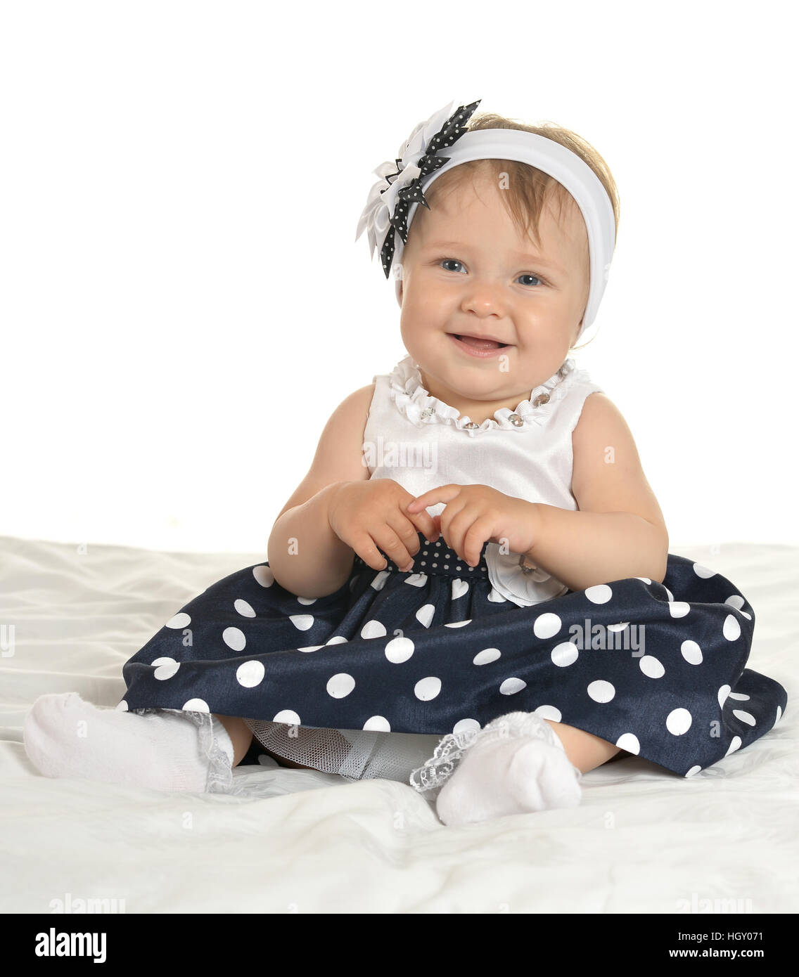 Beautiful baby in cute dress Stock Photo - Alamy