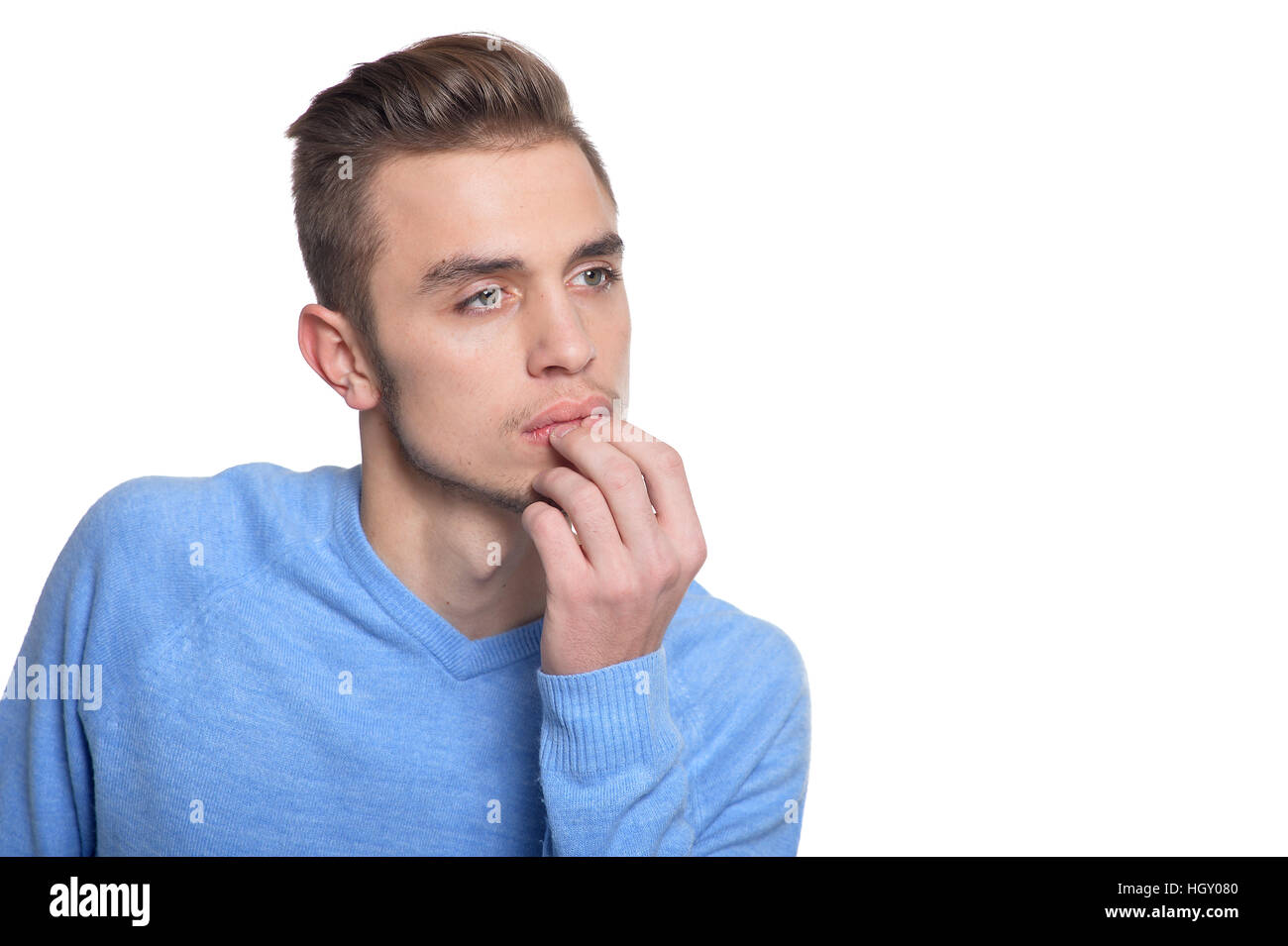 young man making facial expression Stock Photo - Alamy