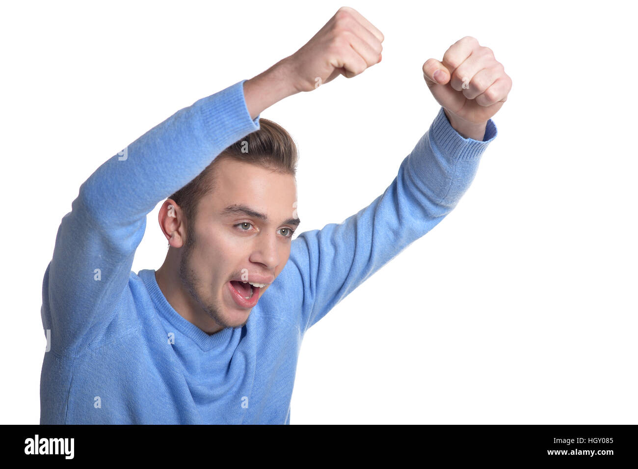 young man making facial expression Stock Photo - Alamy