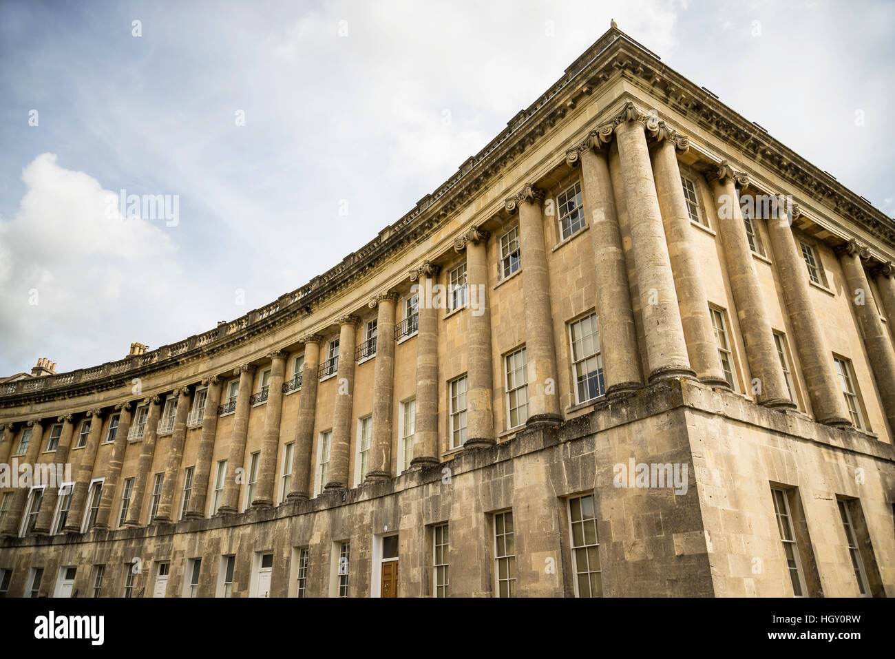 The Circus, famous circular Royal Crescent building in Bath Stock Photo ...