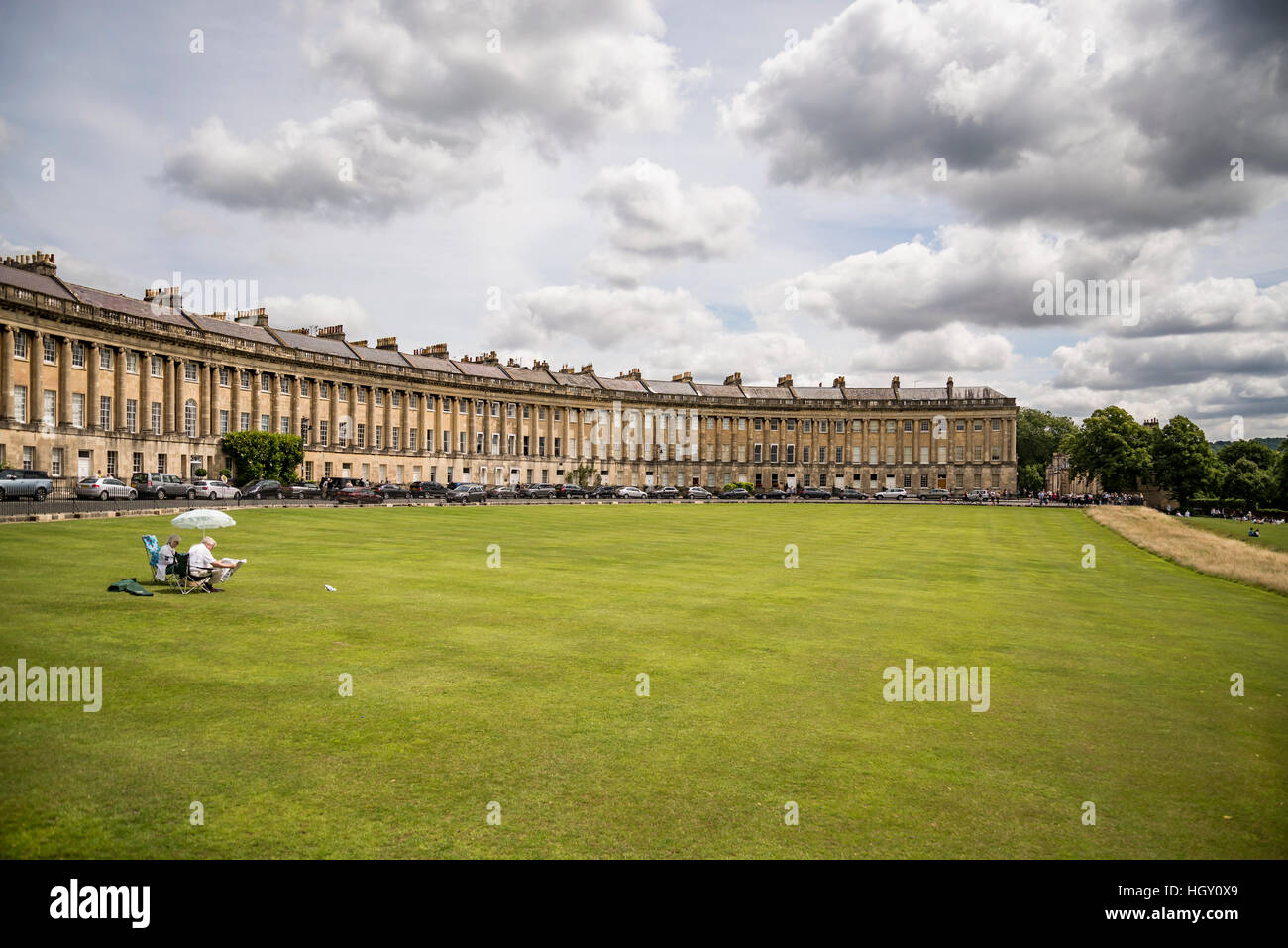 The Circus, famous circular Royal Crescent building in Bath Stock Photo ...