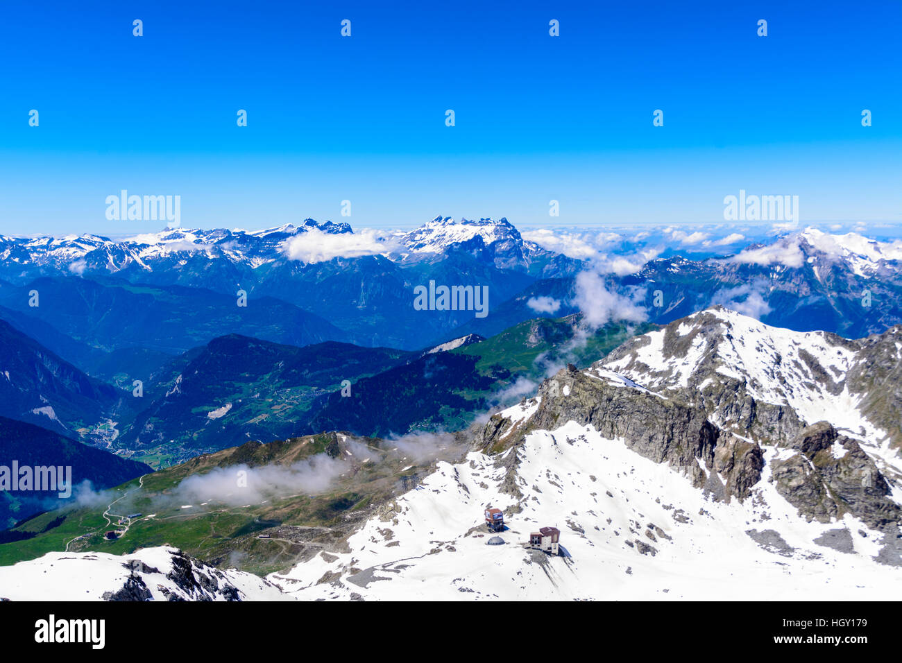 The Swiss Alps in Summer, Verbier, Switzereland Stock Photo - Alamy