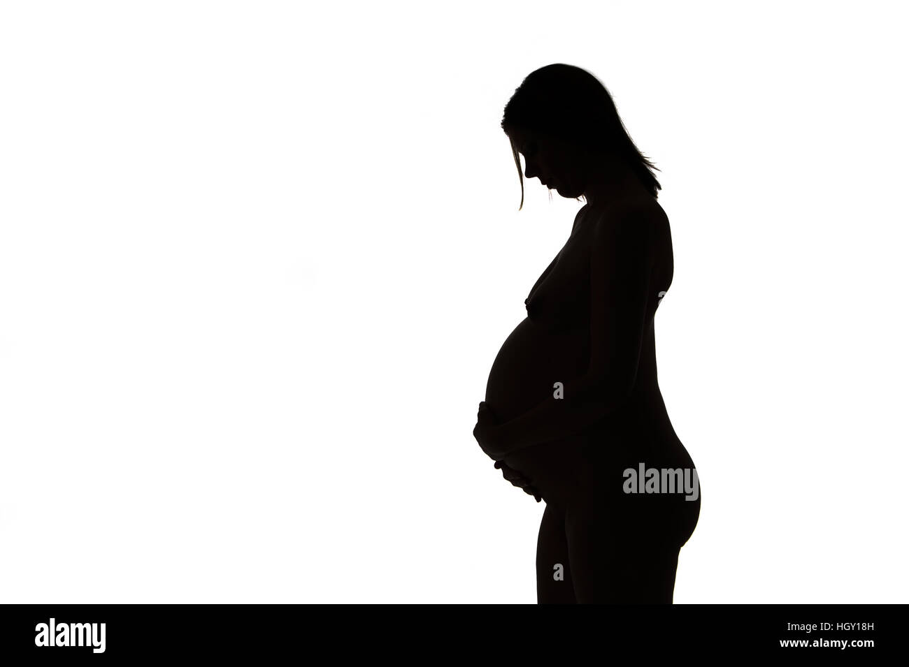 Woman pregnant silhouette Cut Out Stock Images & Pictures - Alamy