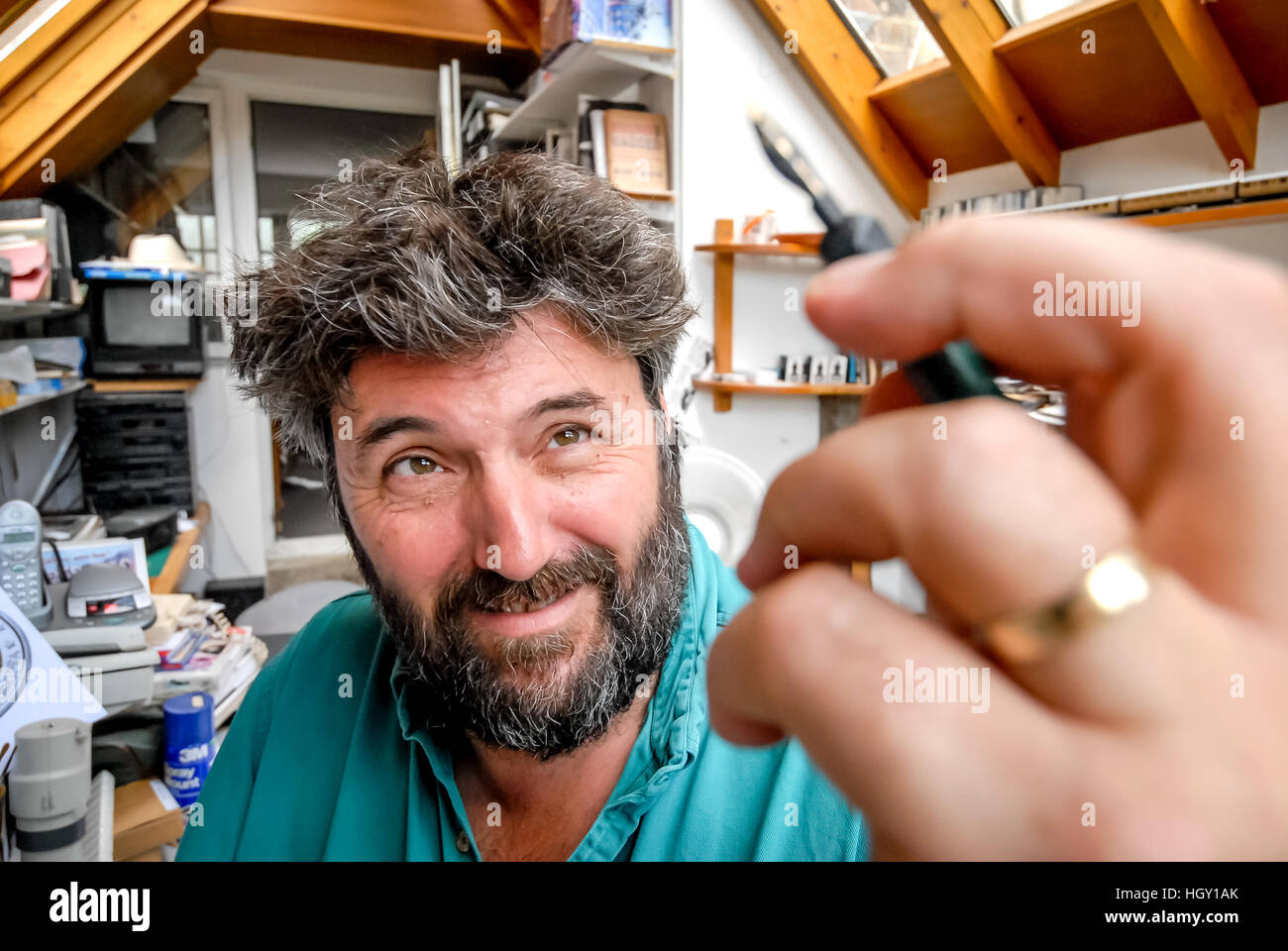 Guardian cartoonist Steve Bell Stock Photo - Alamy