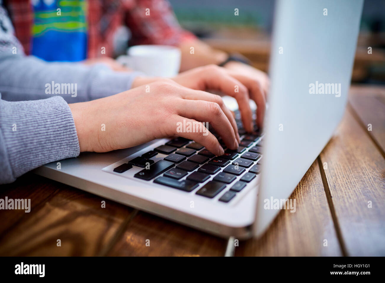 Student typing hi-res stock photography and images - Alamy