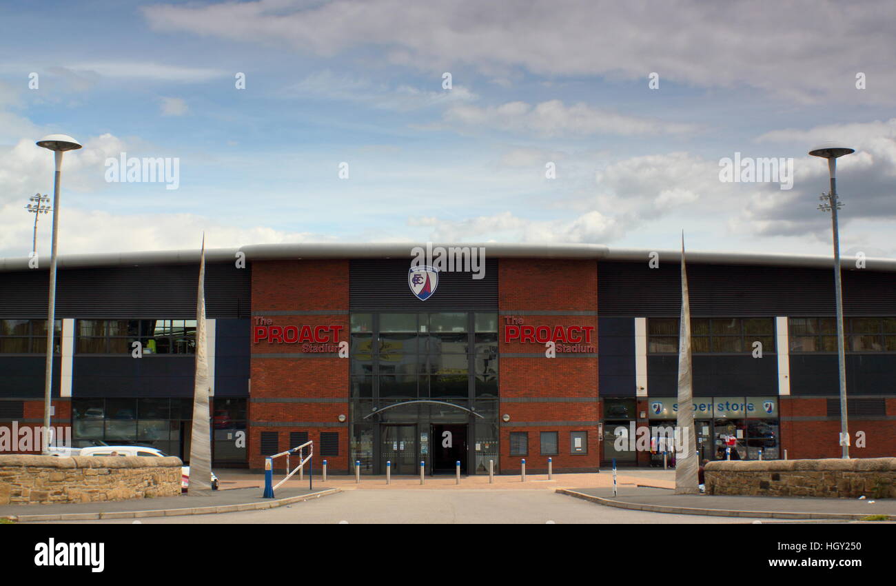 Exterior of the Proact Stadium, Derbyshire; home to Chesterfield ...