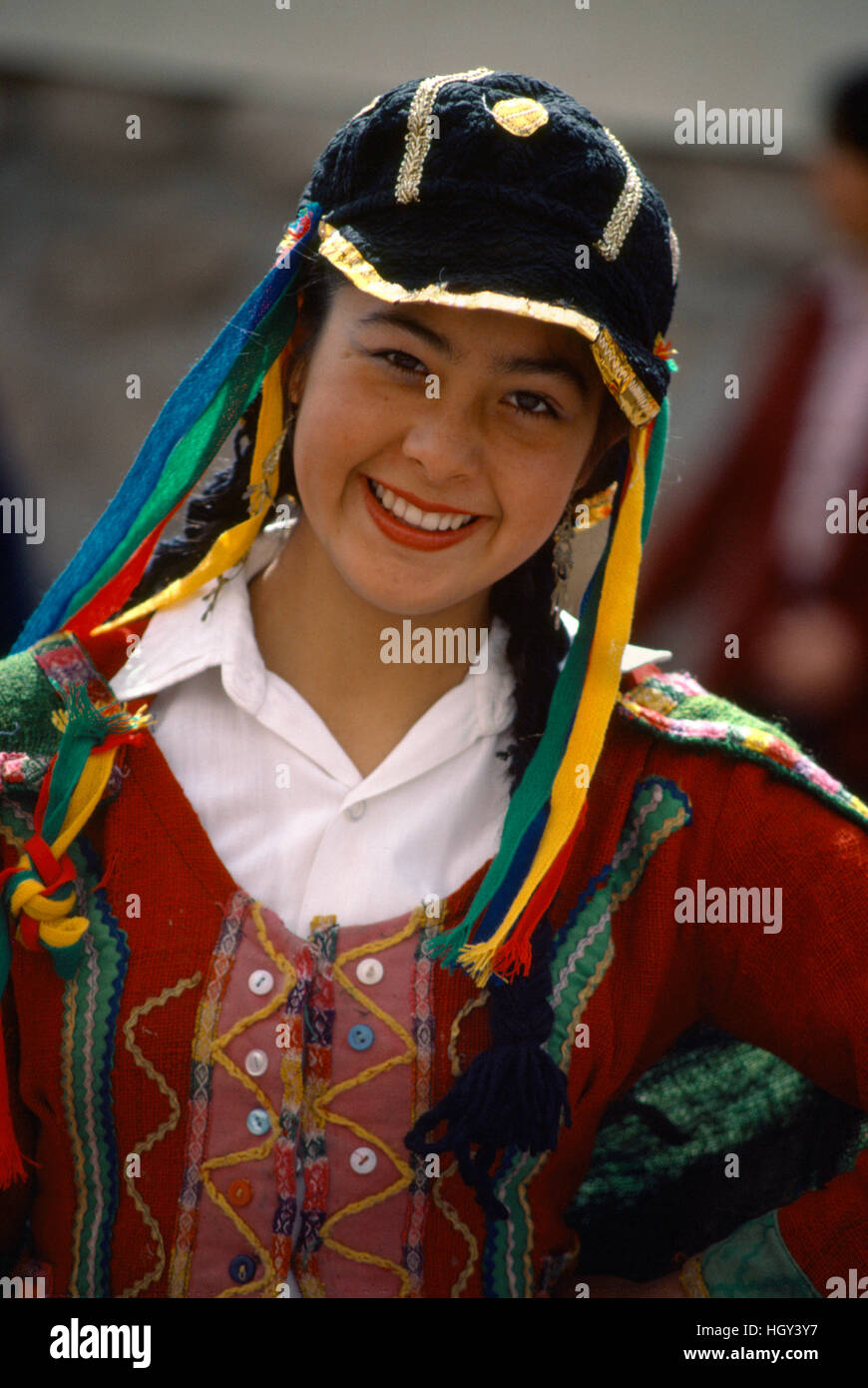Cuzco Peru Portrait Of Indian Woman Stock Photo - Alamy