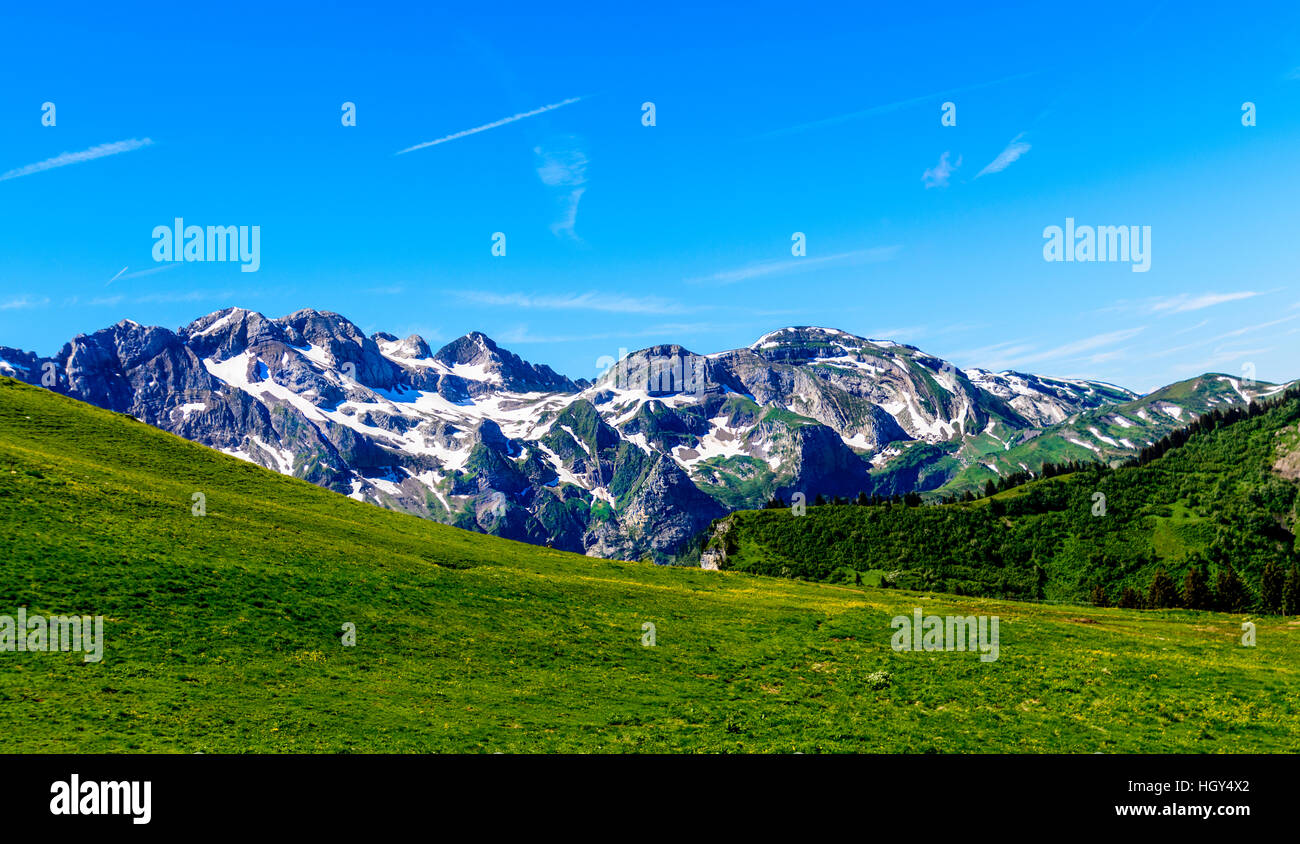 The Swiss Alps in Summer, Verbier, Switzereland Stock Photo - Alamy