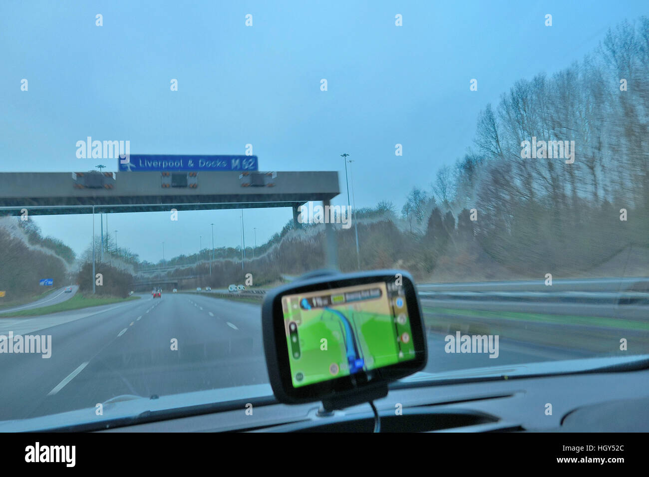 Driving with sat nav hi-res stock photography and images - Alamy