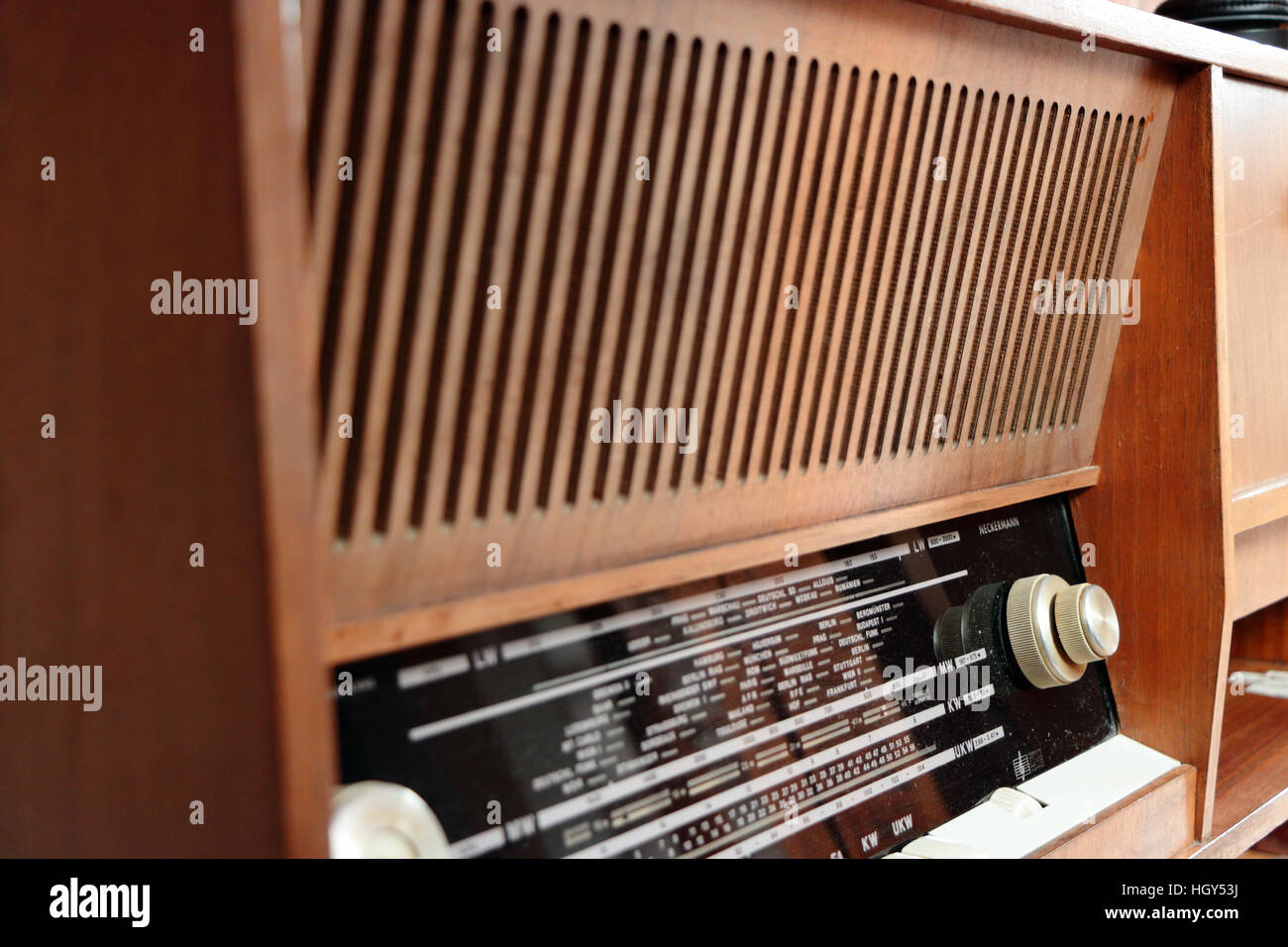 Polish vintage radio and turntable, Poland Stock Photo - Alamy
