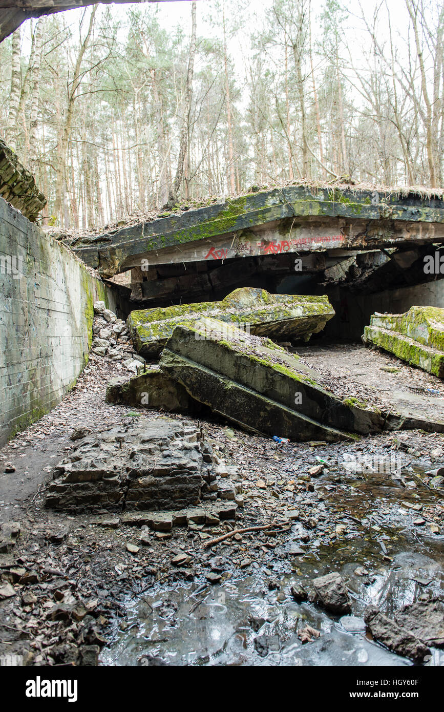 abandoned electro station building in early spring in latvia Stock Photo - Alamy