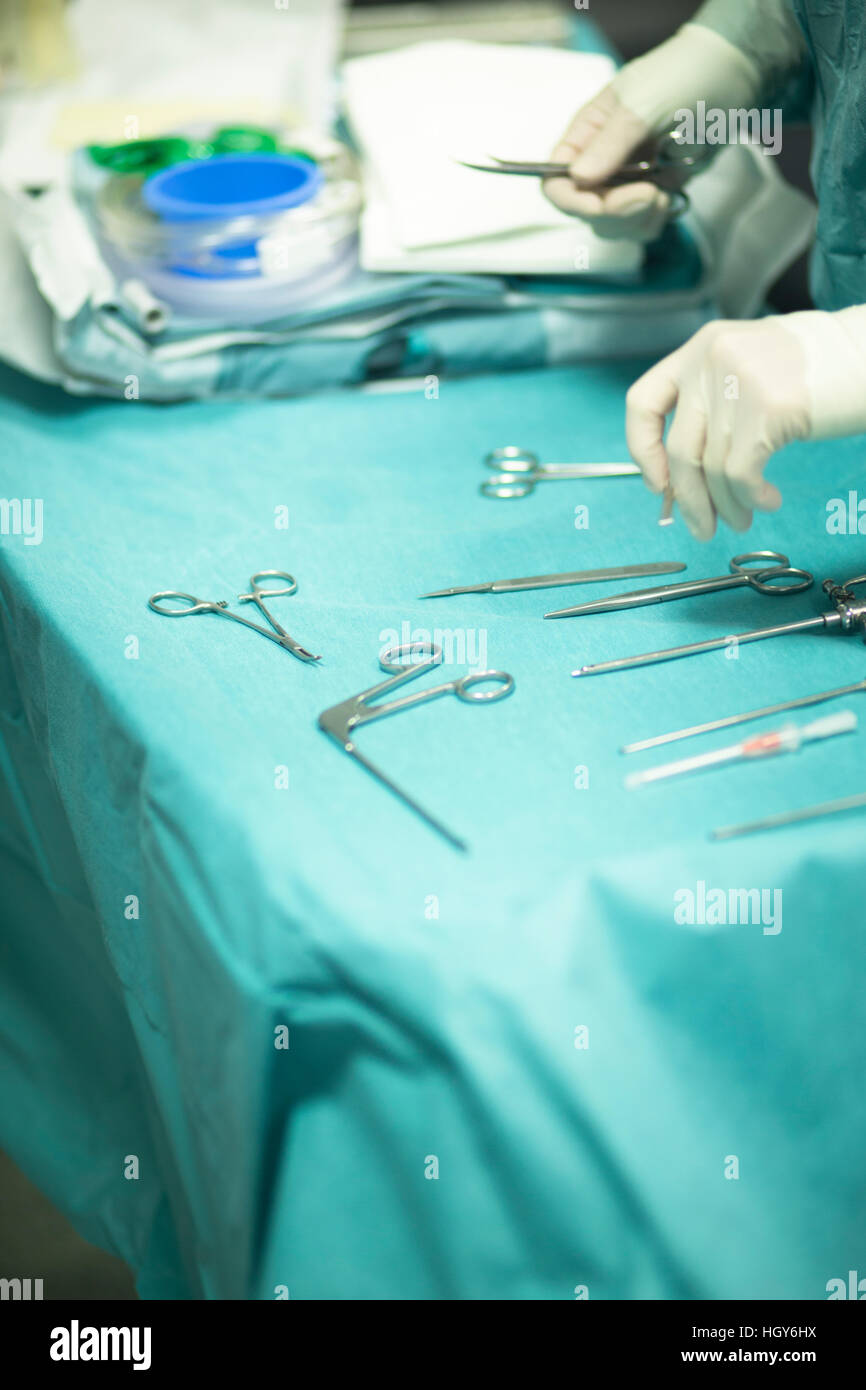 Surgery instrumentation in emergency room operating theater operation ...