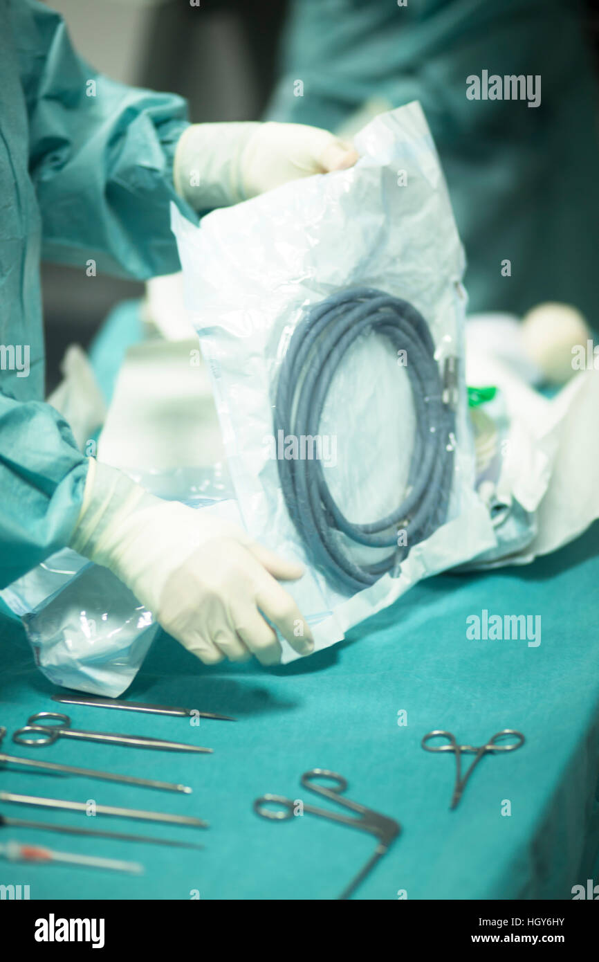 Surgery instrumentation in emergency room operating theater operation ...