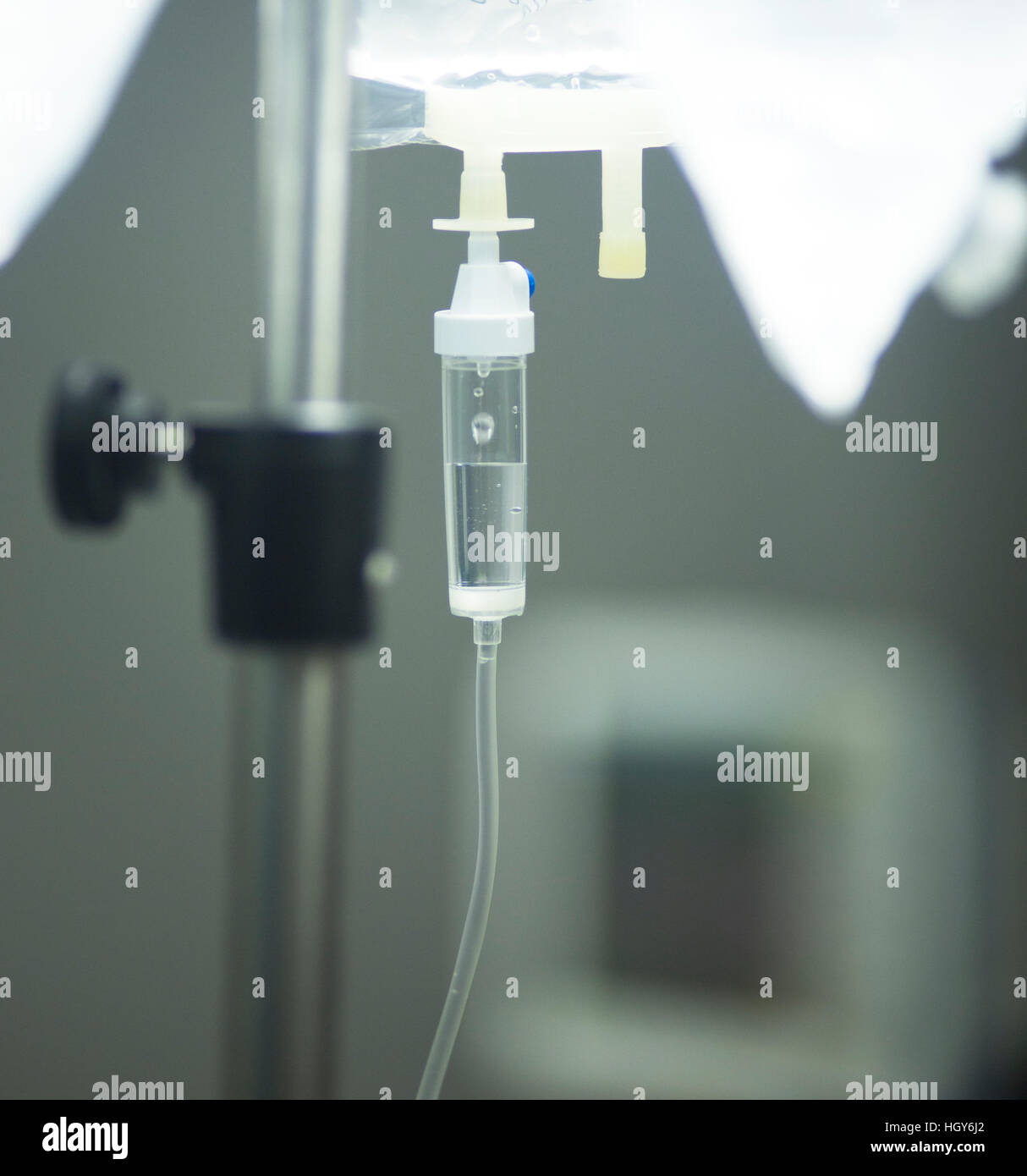 Hospital surgery medical drip in emergency room operating theater ward ...