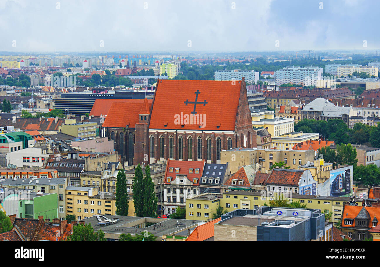 The aerial view on the old Augustinian-hermits monastery, that nowadays ...