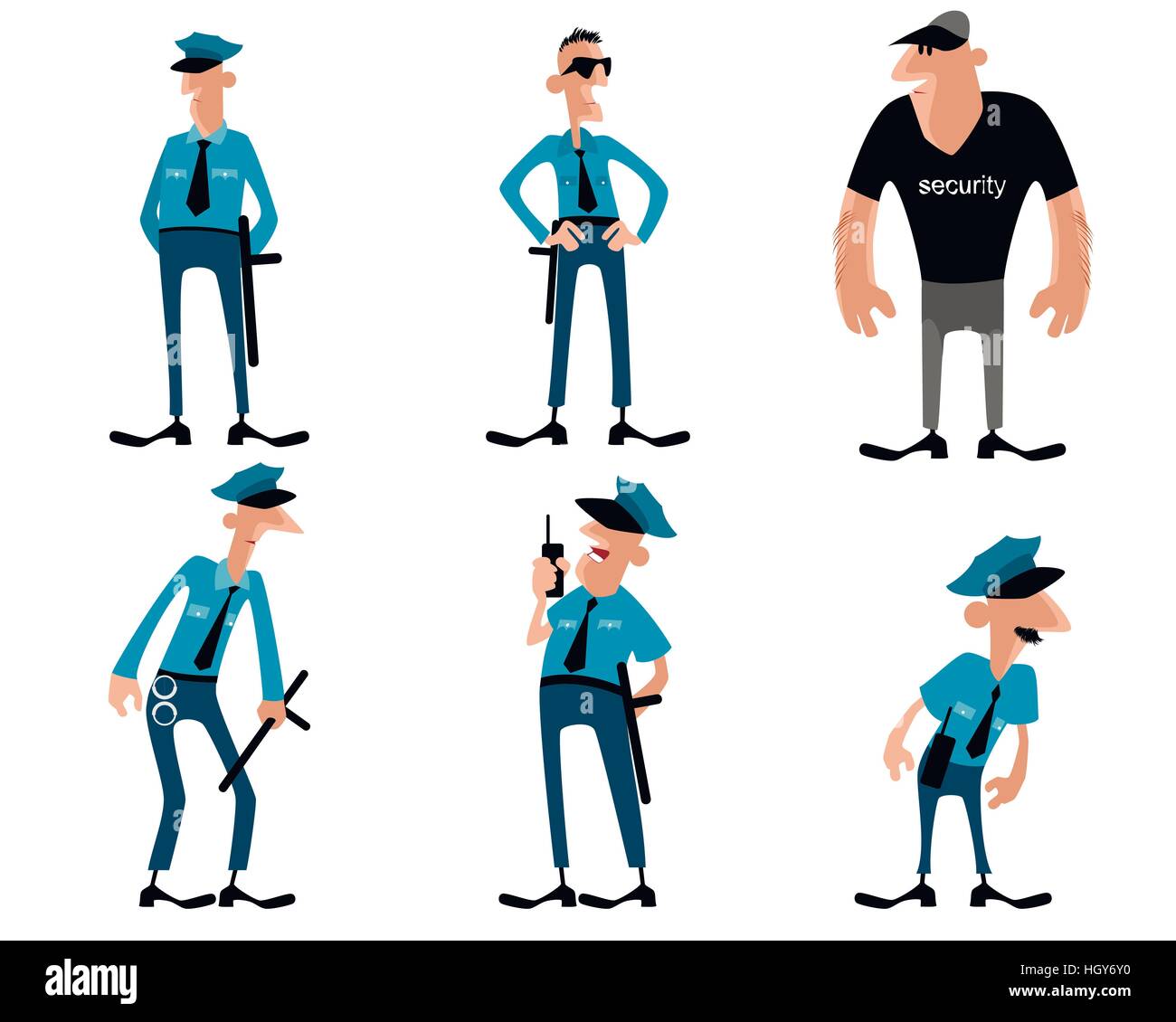 Vector illustration of a six guards set Stock Vector Image & Art - Alamy