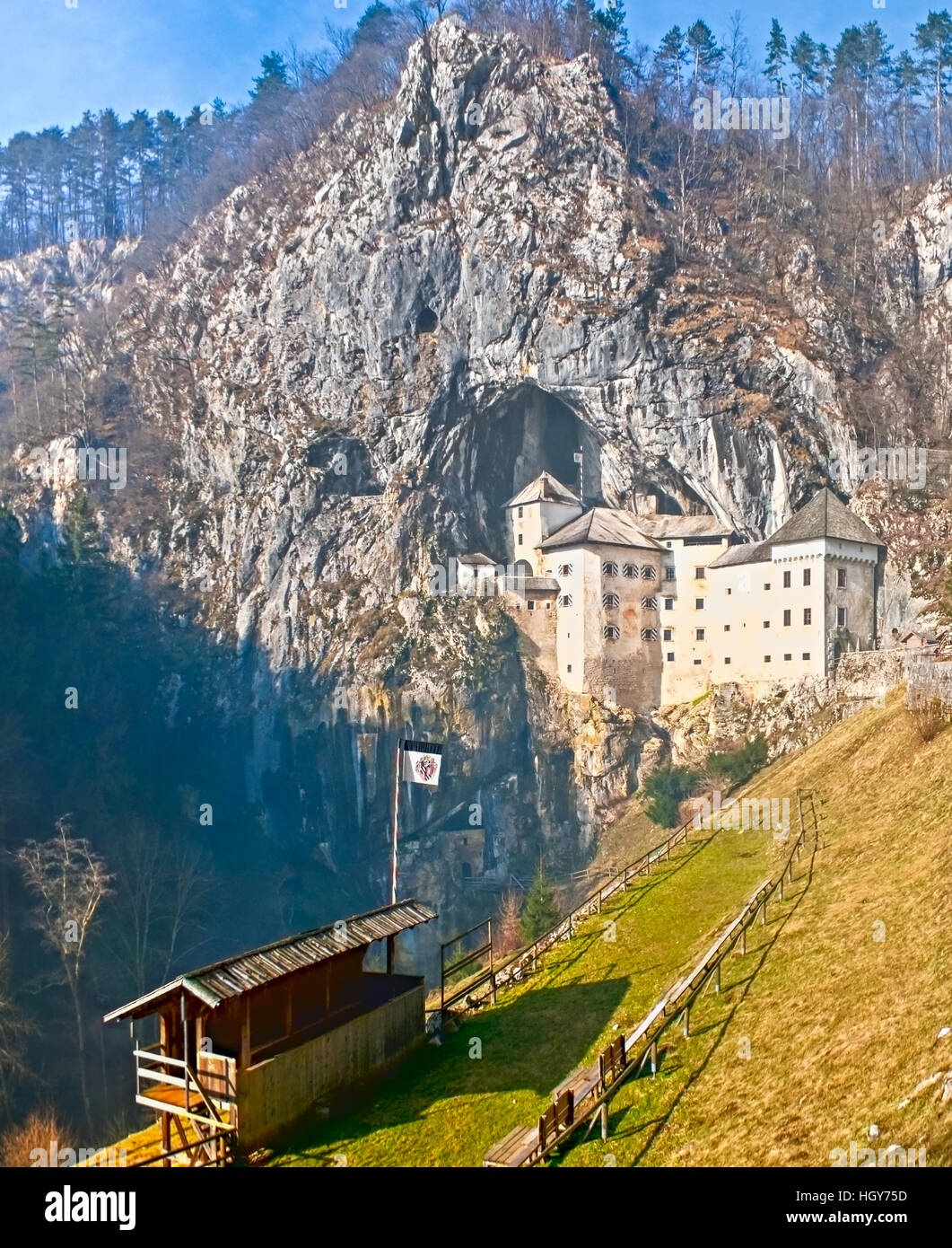 Predjama Castle is a renaissance castle built within a cave mouth in ...