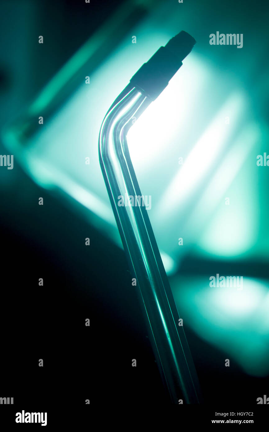 Water spraying interdental cleaner head to liquid floss each tooth and ...