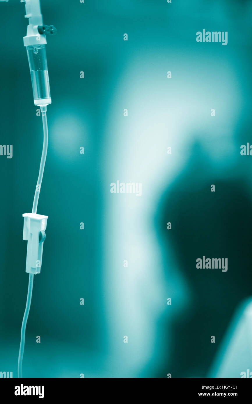 Hospital surgery medical drip in emergency room operating theater ward ...