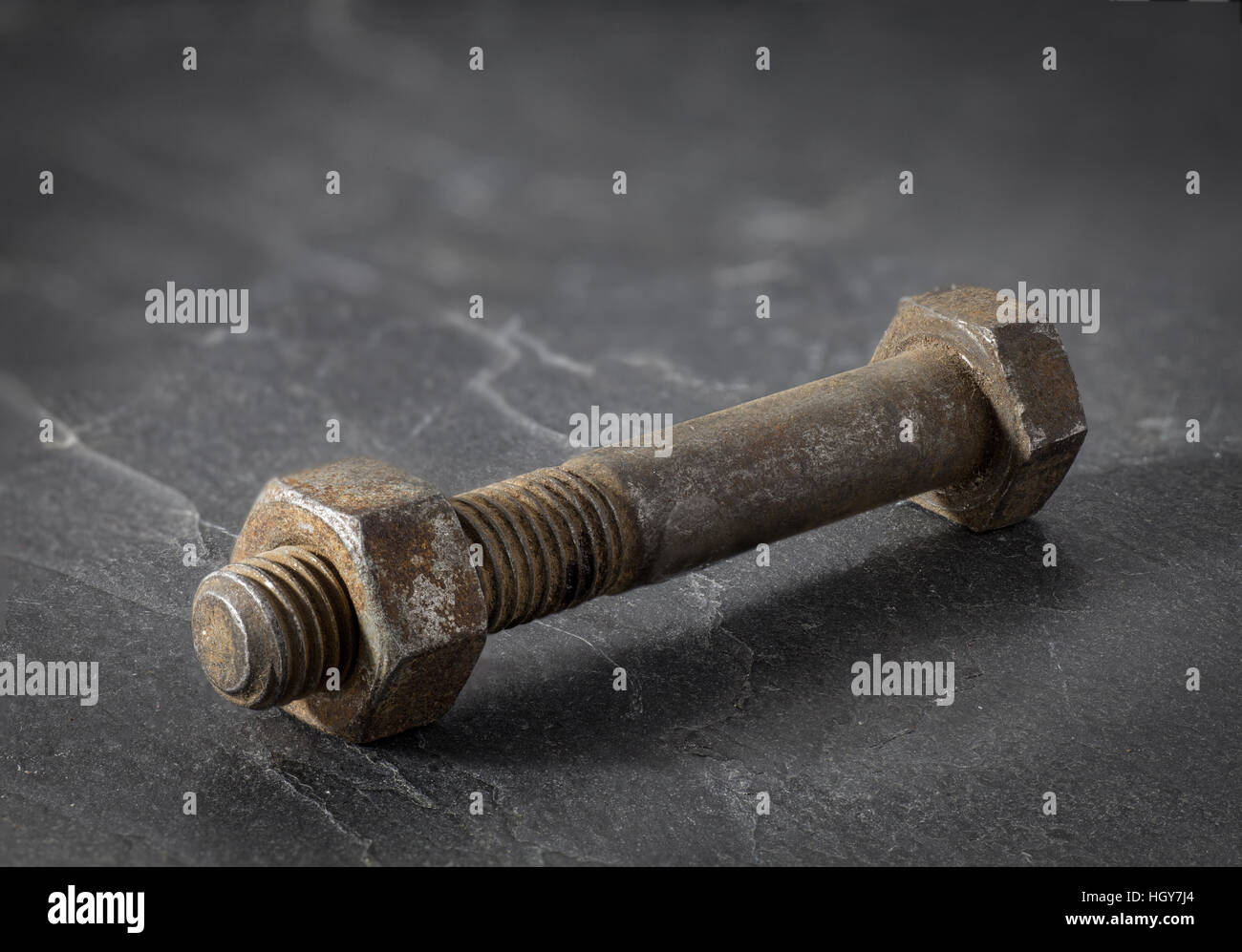Nut and bolt corroded over the years Stock Photo - Alamy
