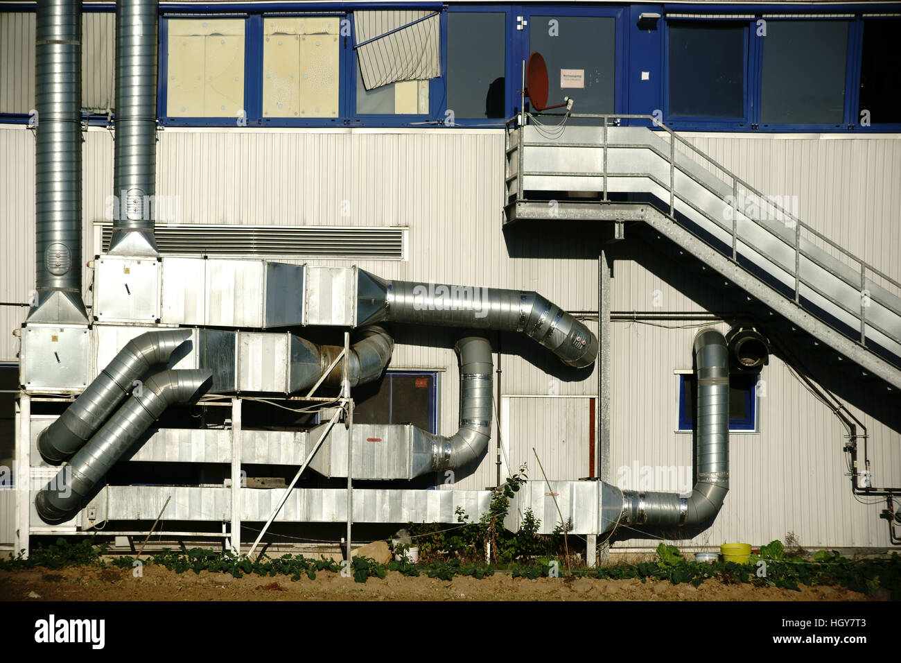 Ventilation system public building Stock Photo - Alamy