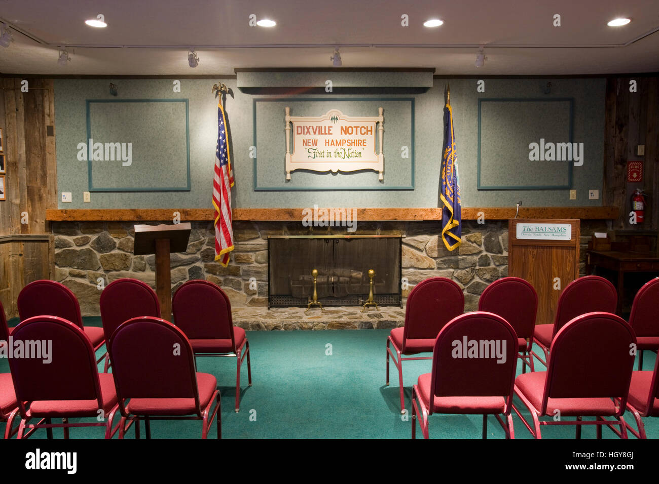 The Ballot Room at the Balsams Resort in Dixville Notch, New Hampshire ...