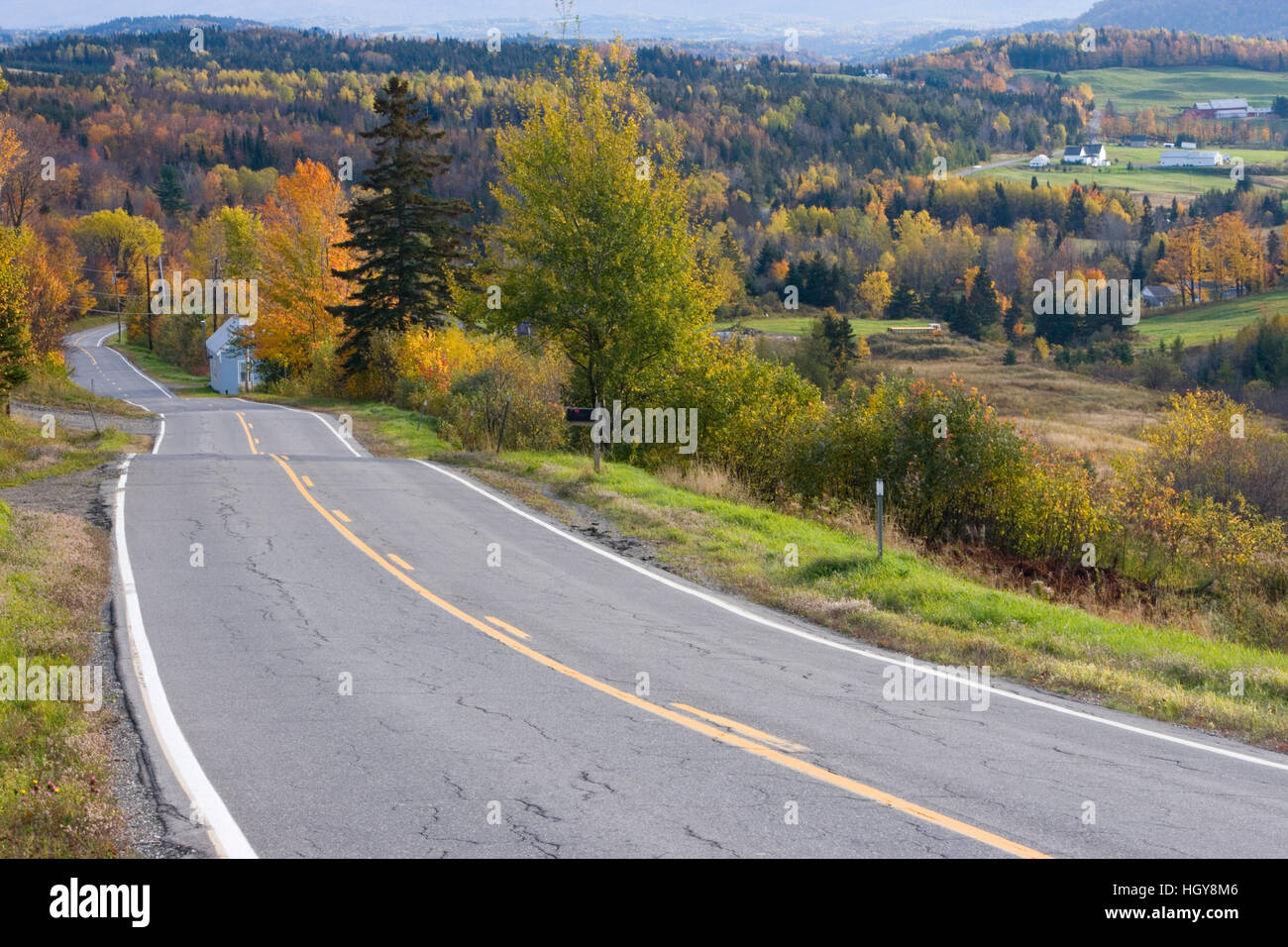 The view south from New Hampshire Route 145 in Clarksville, New ...