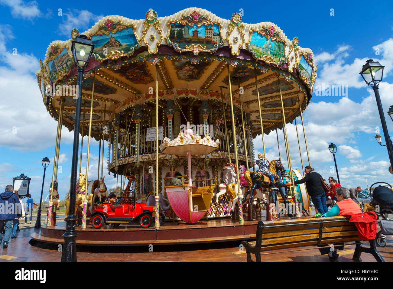 Carousel Palace 1900 Honfleur Stock Photo - Alamy