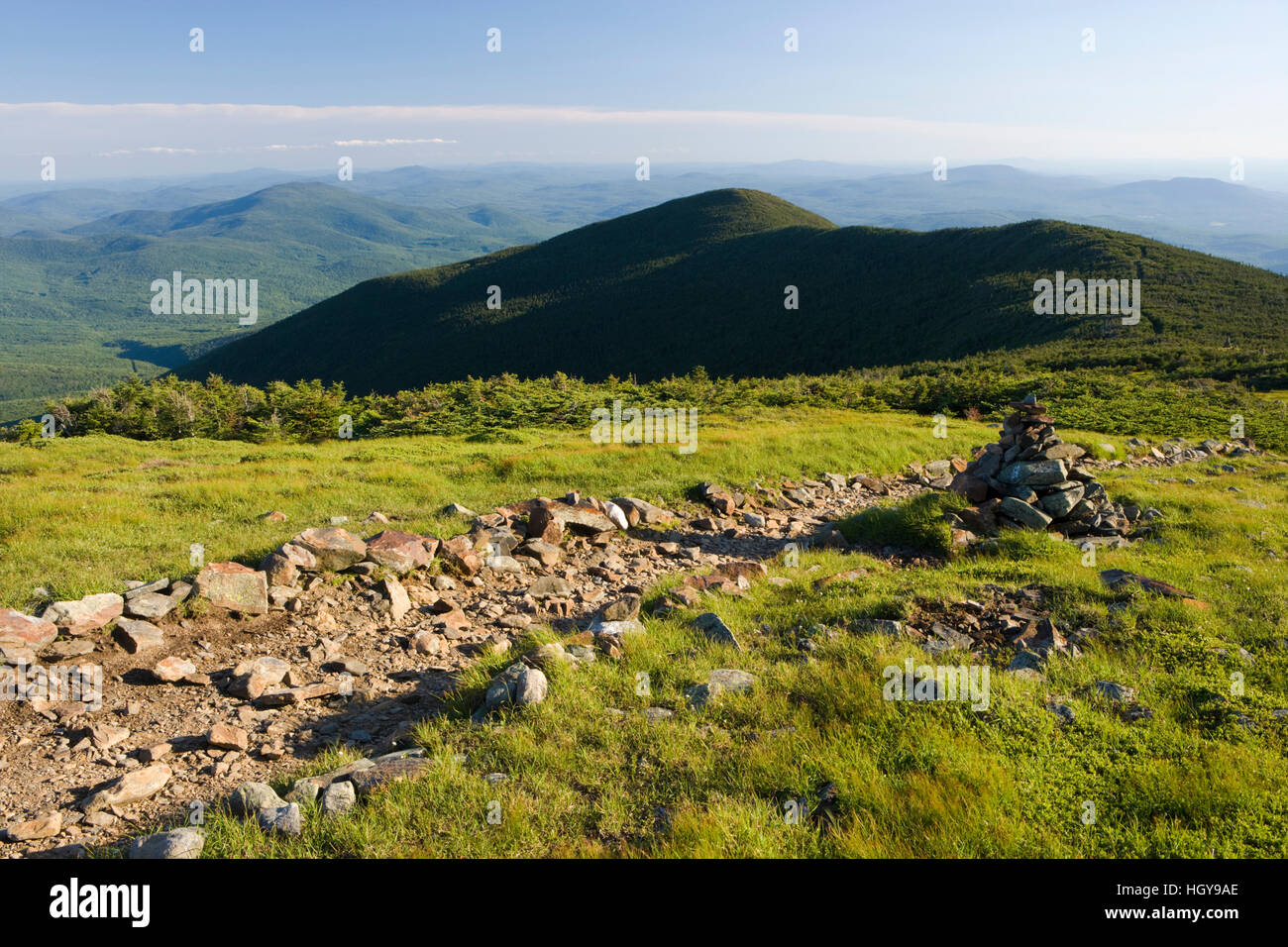 The Appalachian Trail on the summit of Mount Moosilauke in New ...