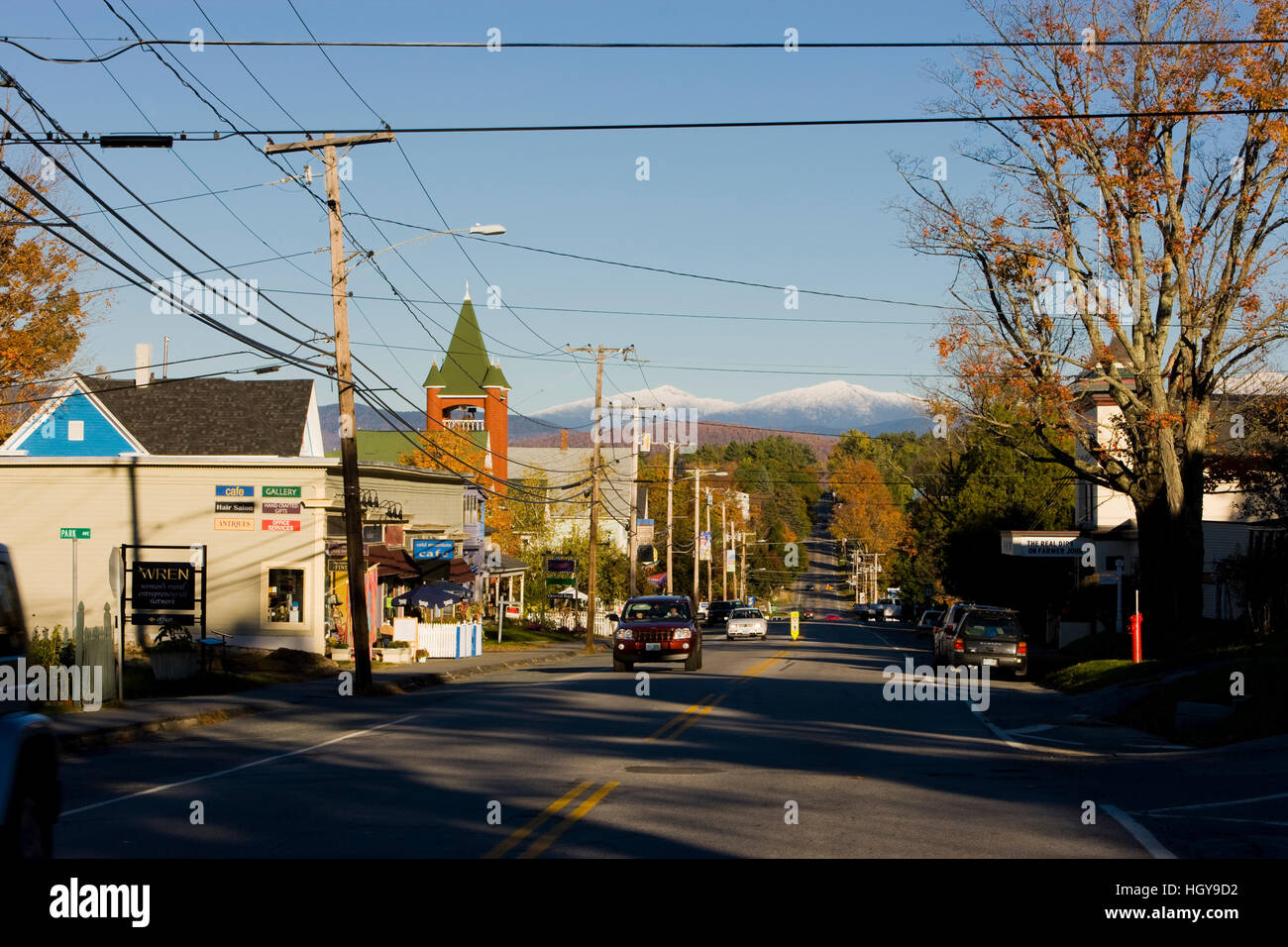 Main Street (US 302) in downtown Bethlehem, New Hampshire Stock Photo ...