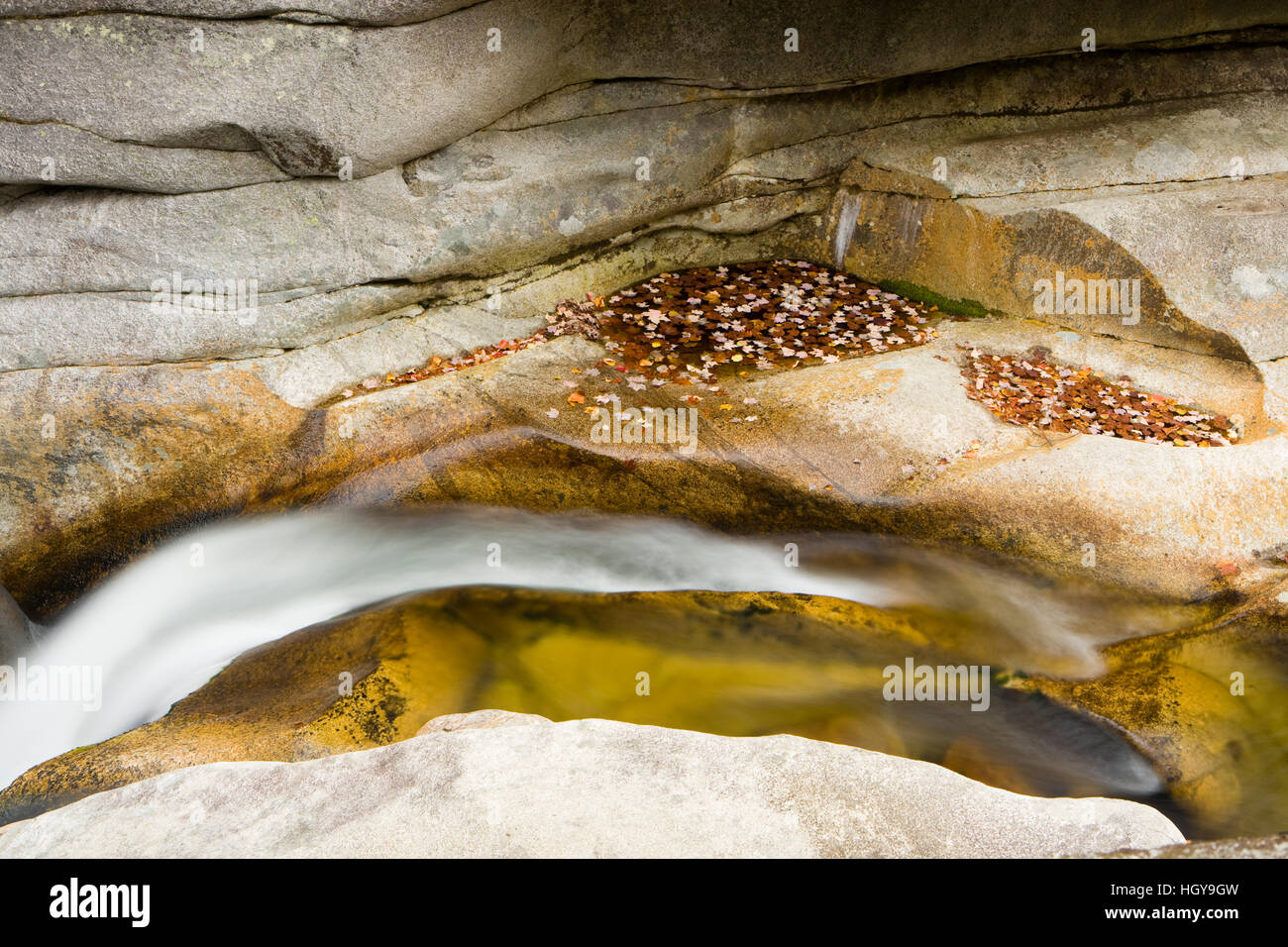 Upper Falls on the Ammonoosuc River in New Hampshire's White Mountains ...