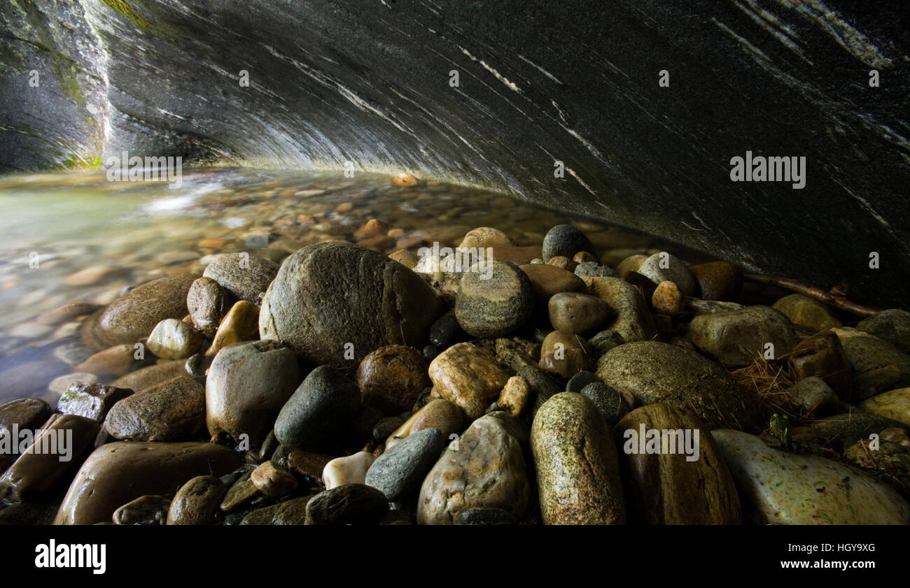 A small cave-like opening at the base of Hamilton Falls in Vermont's ...