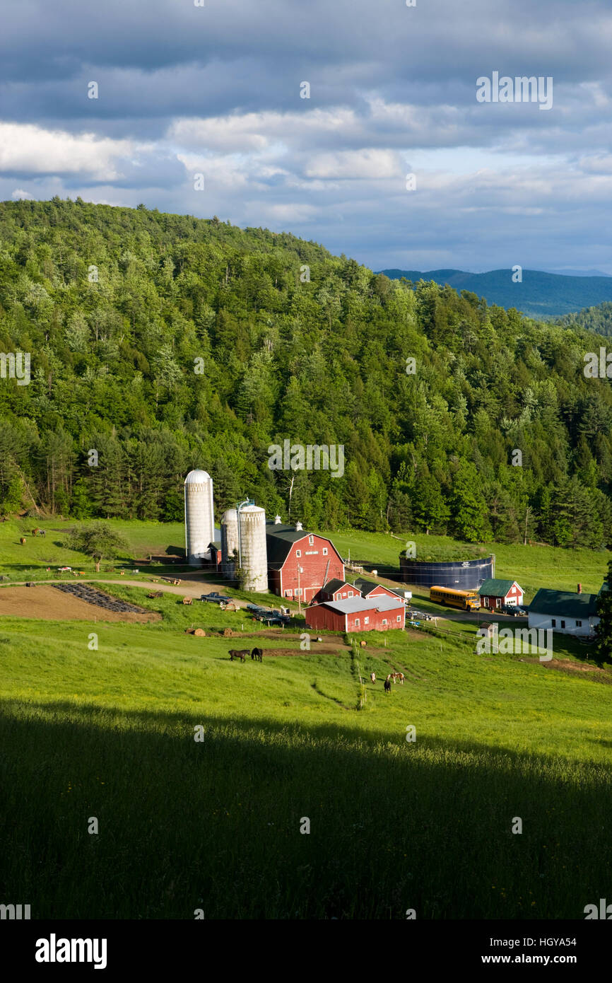 A farm in Barnet Center, Vermont. Connecticut River valley Stock Photo ...