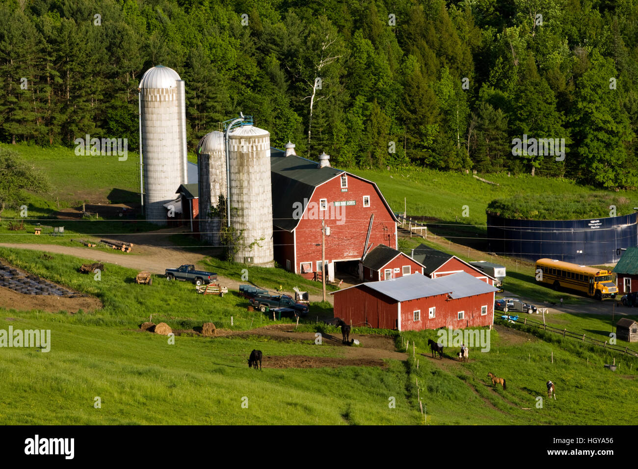 A farm in Barnet Center, Vermont. Connecticut River valley Stock Photo ...