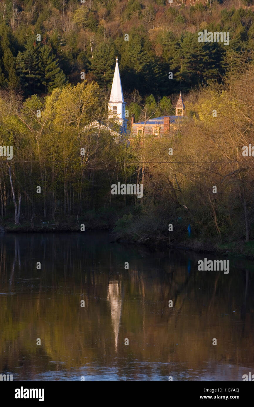 A church steeple in Wells River, Vermont USA Stock Photo - Alamy