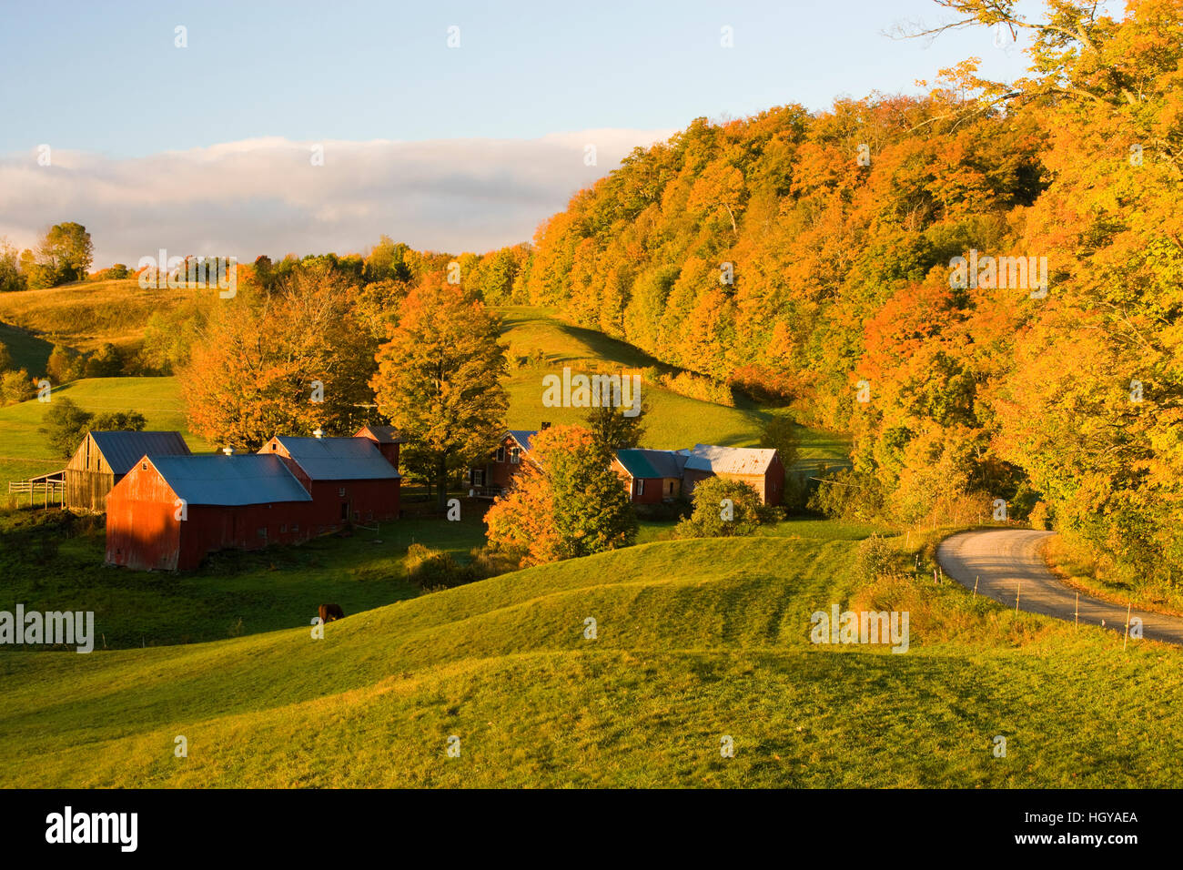 The Jenne Farm in Woodstock, Vermont. Fall Stock Photo - Alamy