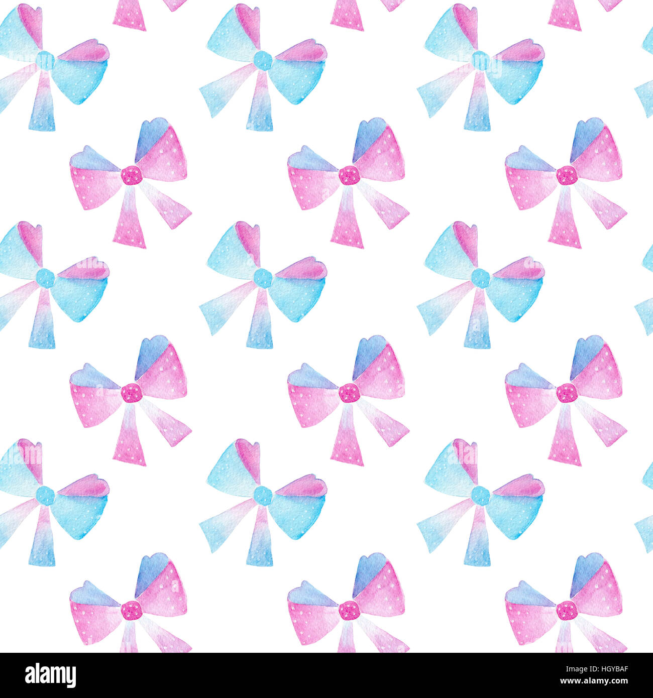 Watercolor colorful hand drawn bows on white background Stock Photo - Alamy